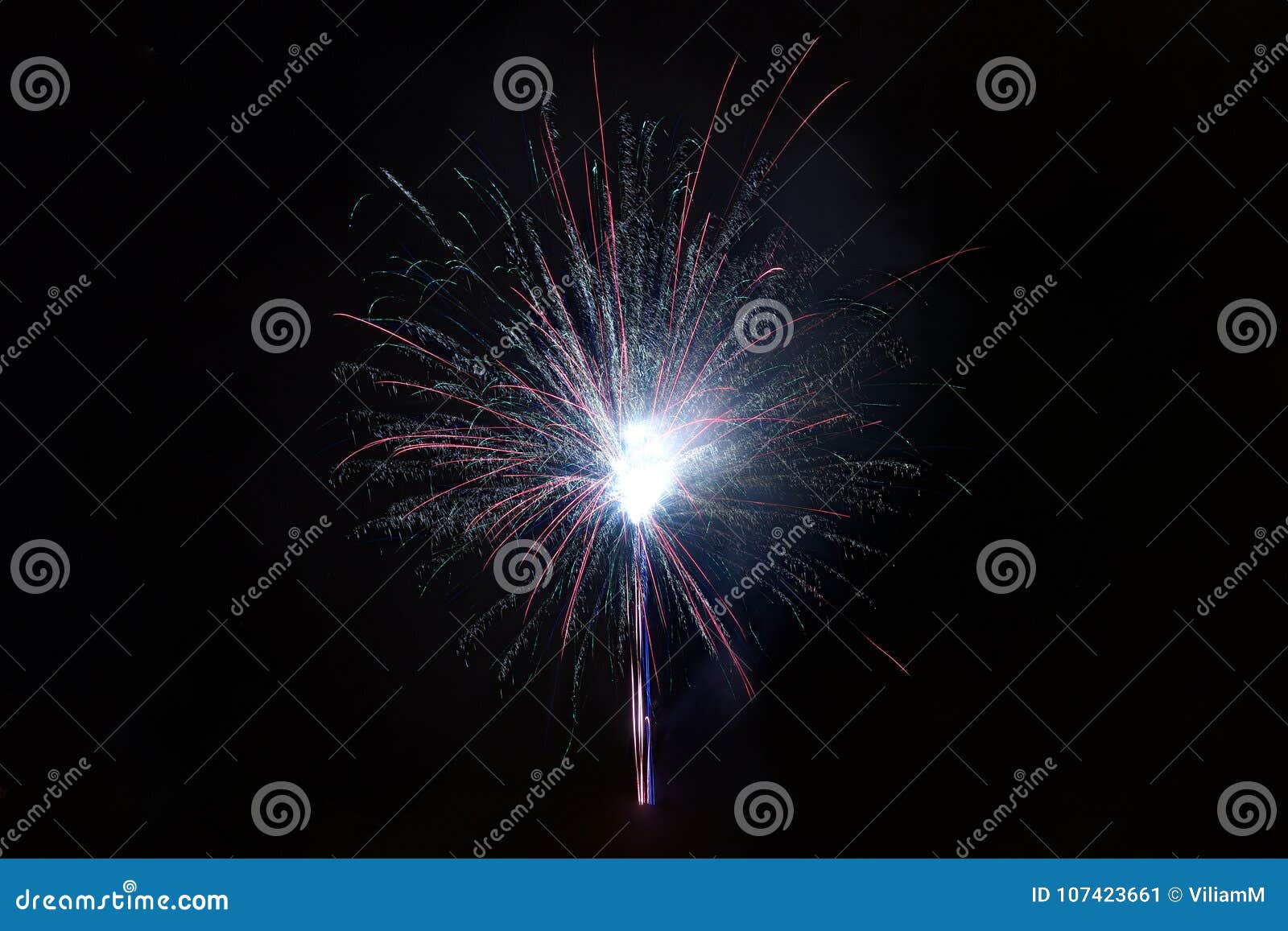 Fireworks on Dark Background. Stock Image - Image of bright, beautiful ...