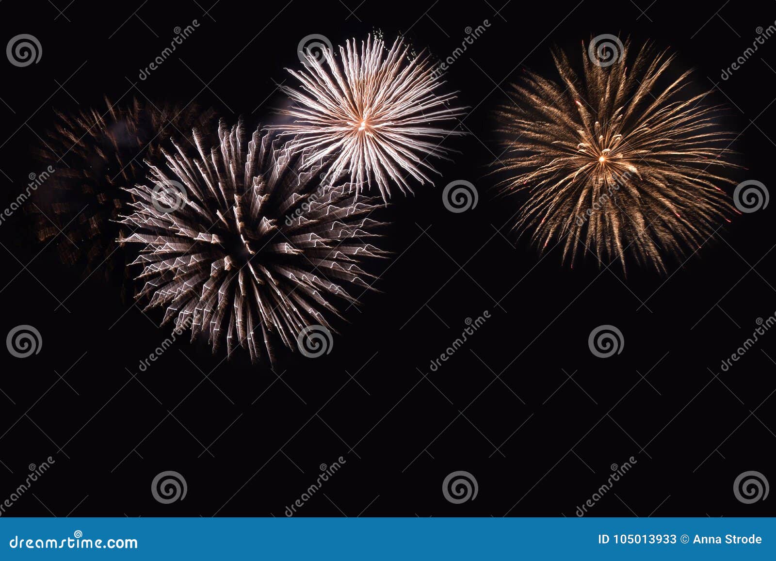 Fireworks on a Dark Background. Stock Image - Image of color, abstract ...