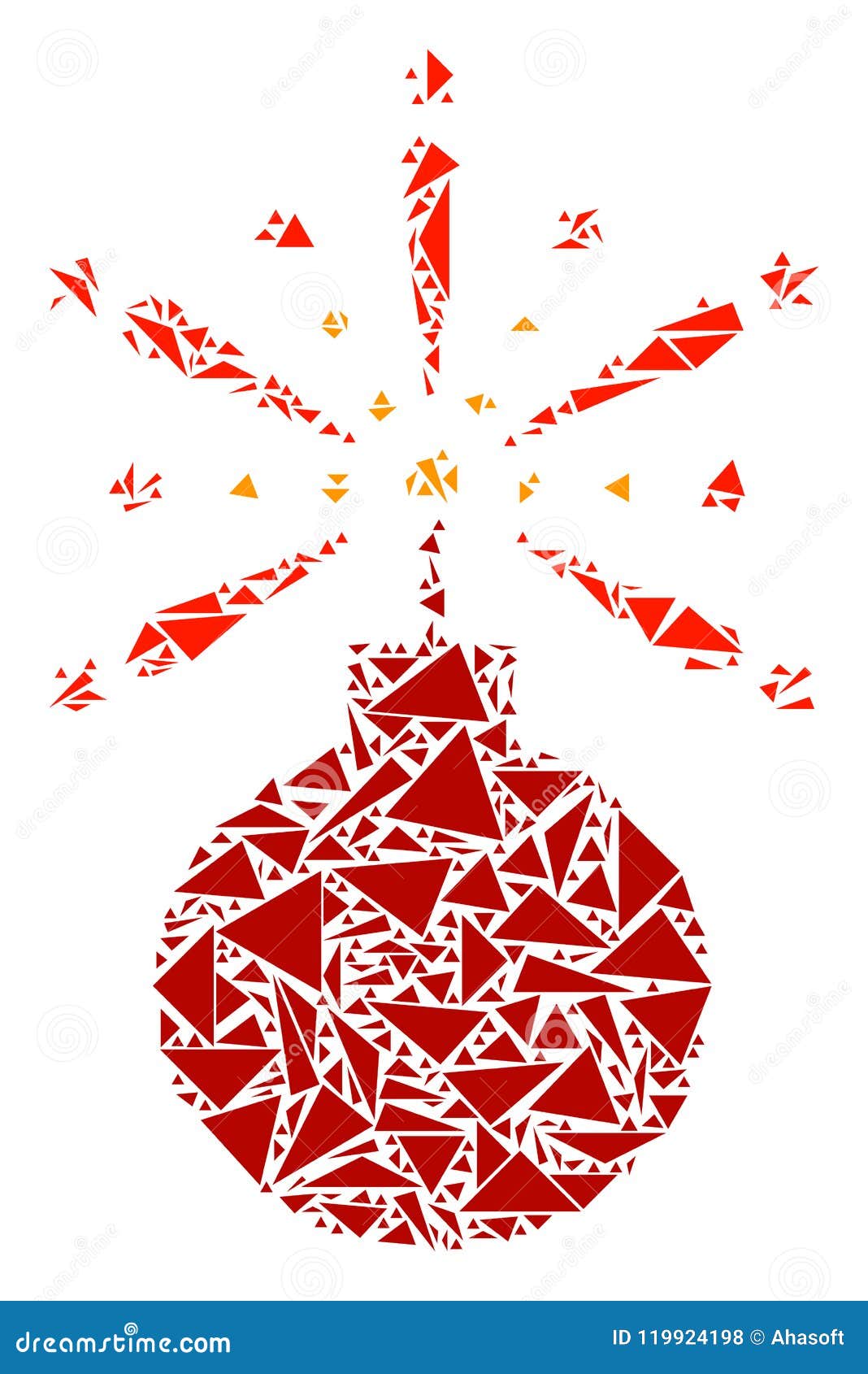 Fireworks Detonator Mosaic of Triangles Stock Vector - Illustration of ...