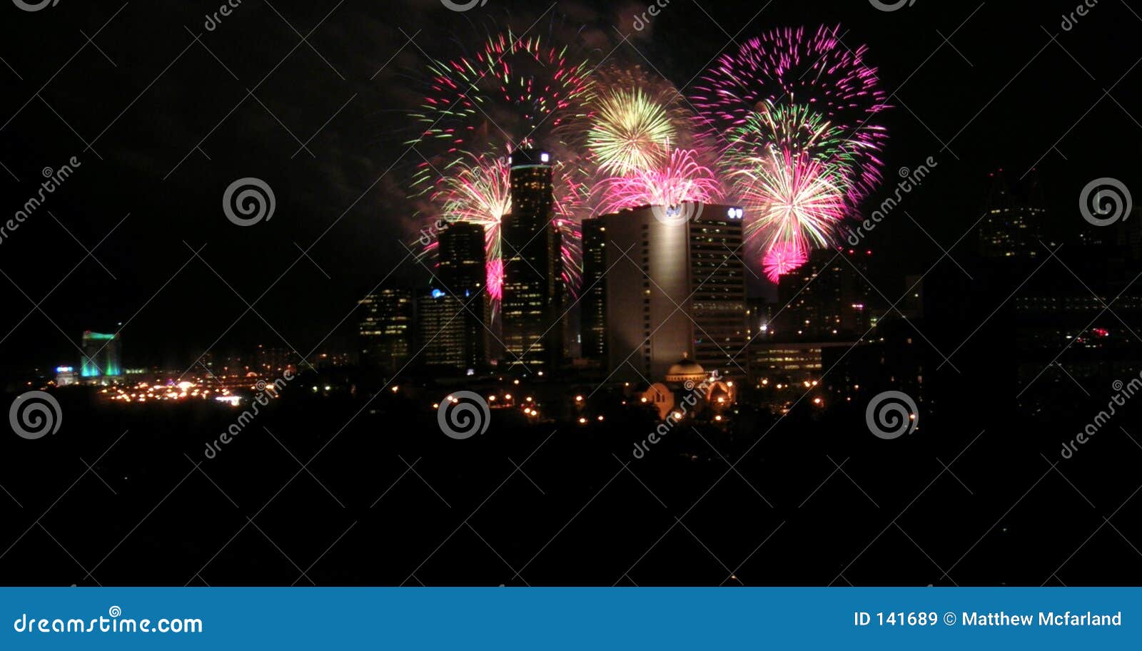 Fireworks detroit stock image. Image of fireworks, july - 141689