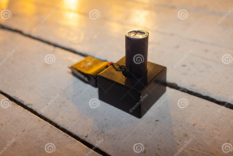 Fireworks Devices Setup Pipe Form Mini Pyrotechnics. Stock Image ...