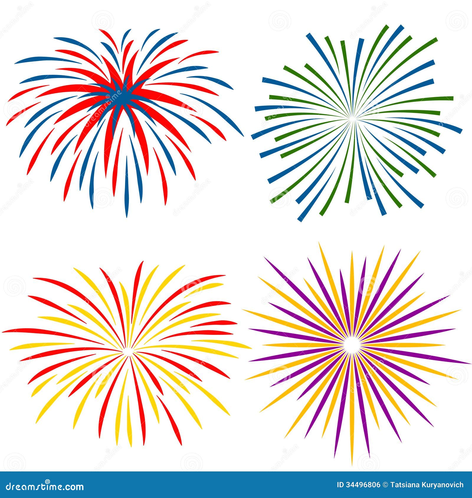 Fireworks White Background Clipart