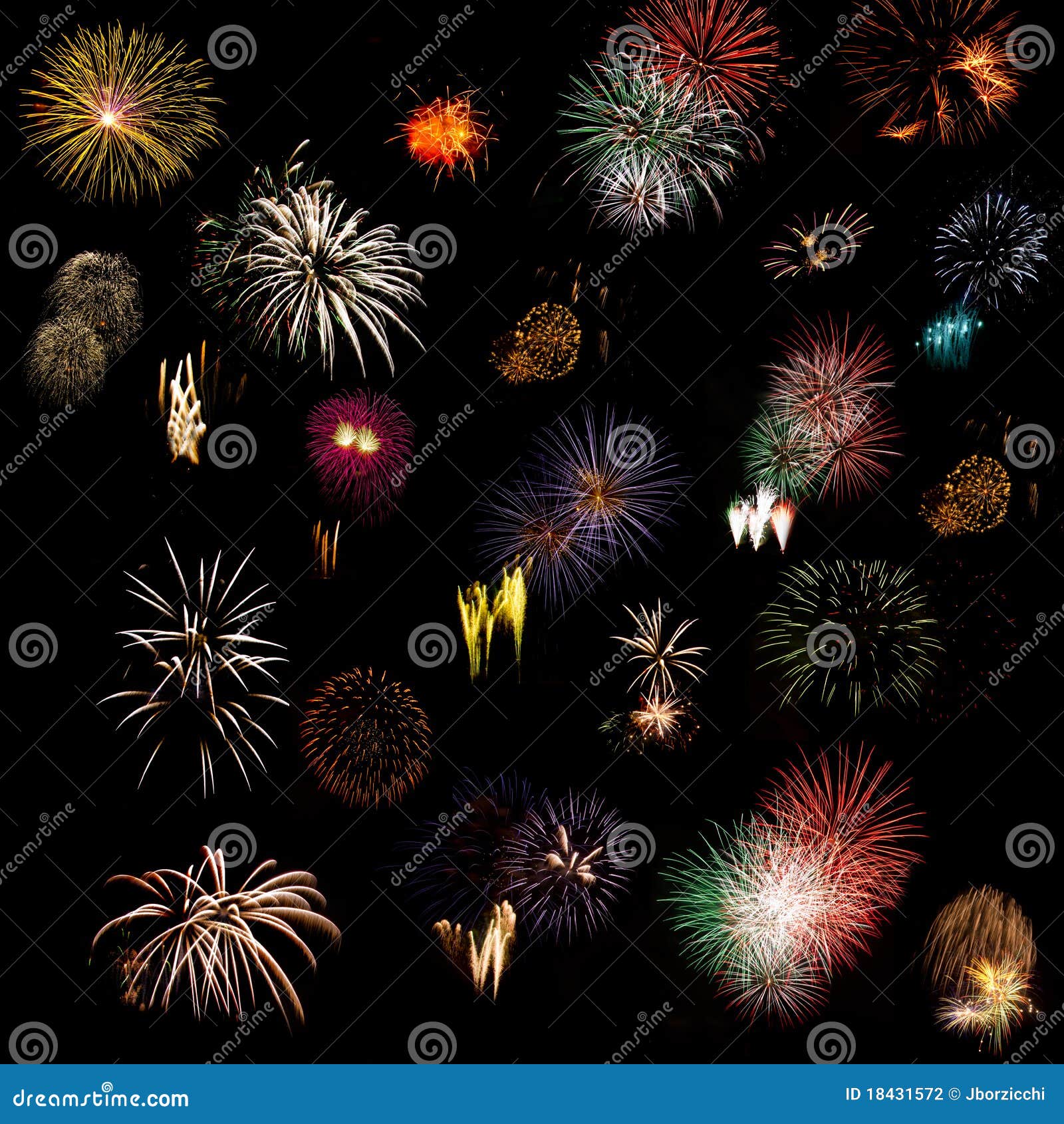 Fireworks display stock photo. Image of party, fourth - 18431572
