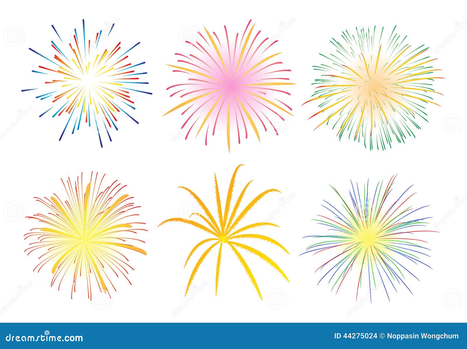 Fireworks vector stock vector. Illustration of colorful - 44275024
