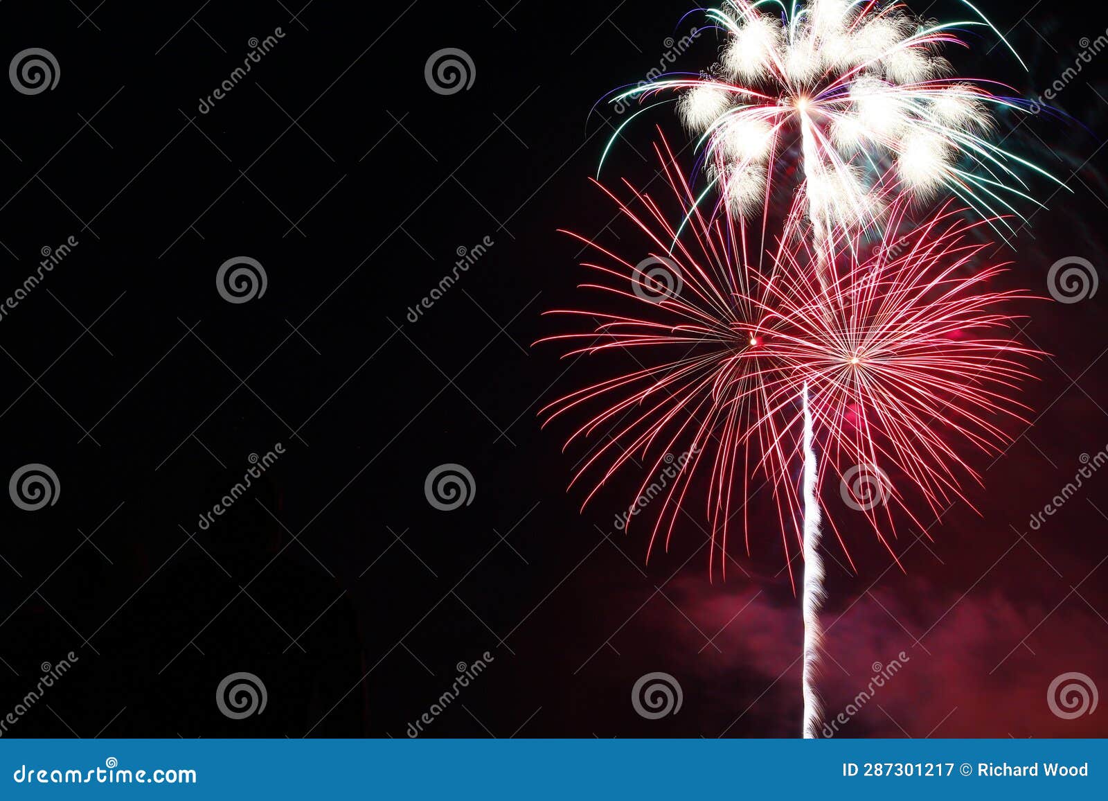 Fireworks Display, Granville, Ohio July 1, 2022 Stock Image - Image of ...