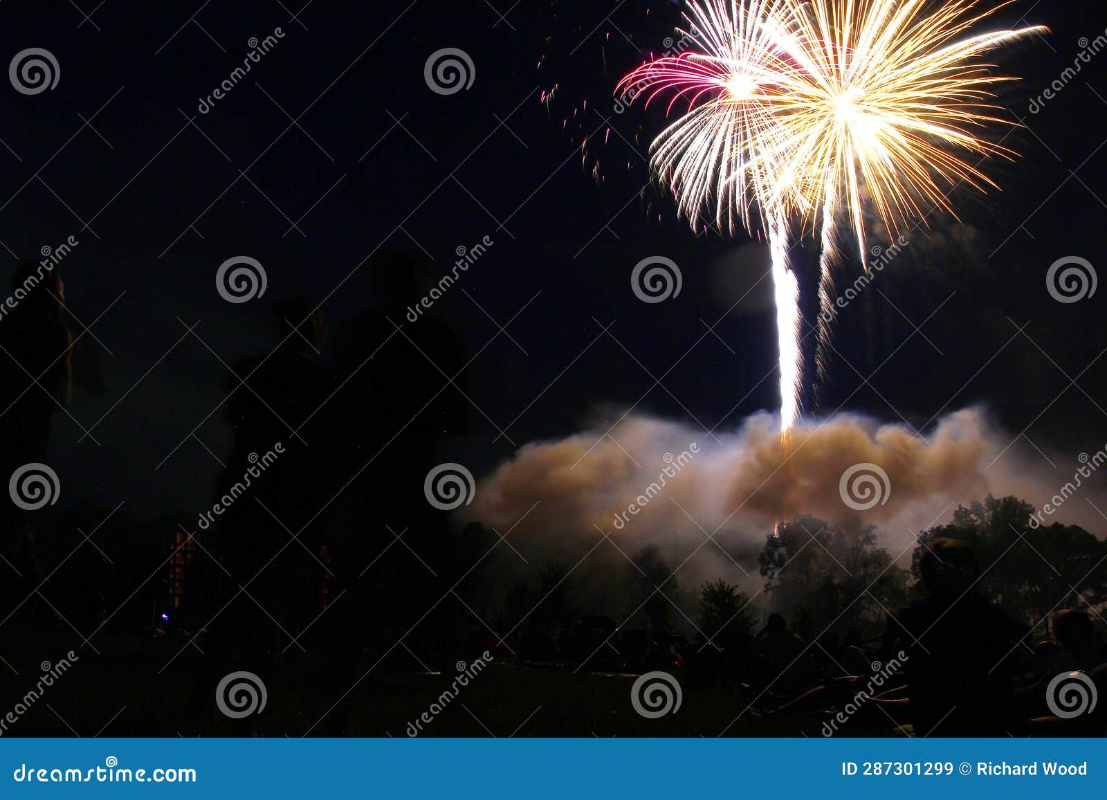 Fireworks Display, Granville, Ohio July 1, 2022 Stock Image - Image of ...