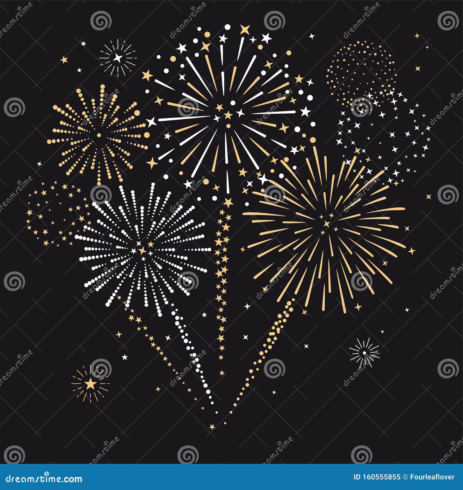 Fireworks Display Celebration Icon In Black Flat Outline Design Vector ...