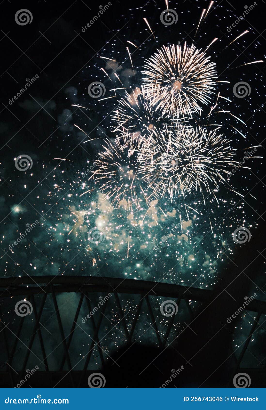 Fireworks Display with Lots of Colorful Bursts Stock Photo - Image of ...