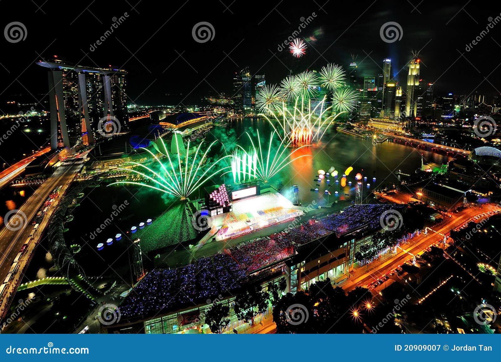 Fireworks Display during National Day Parade 2011 Editorial Photography ...