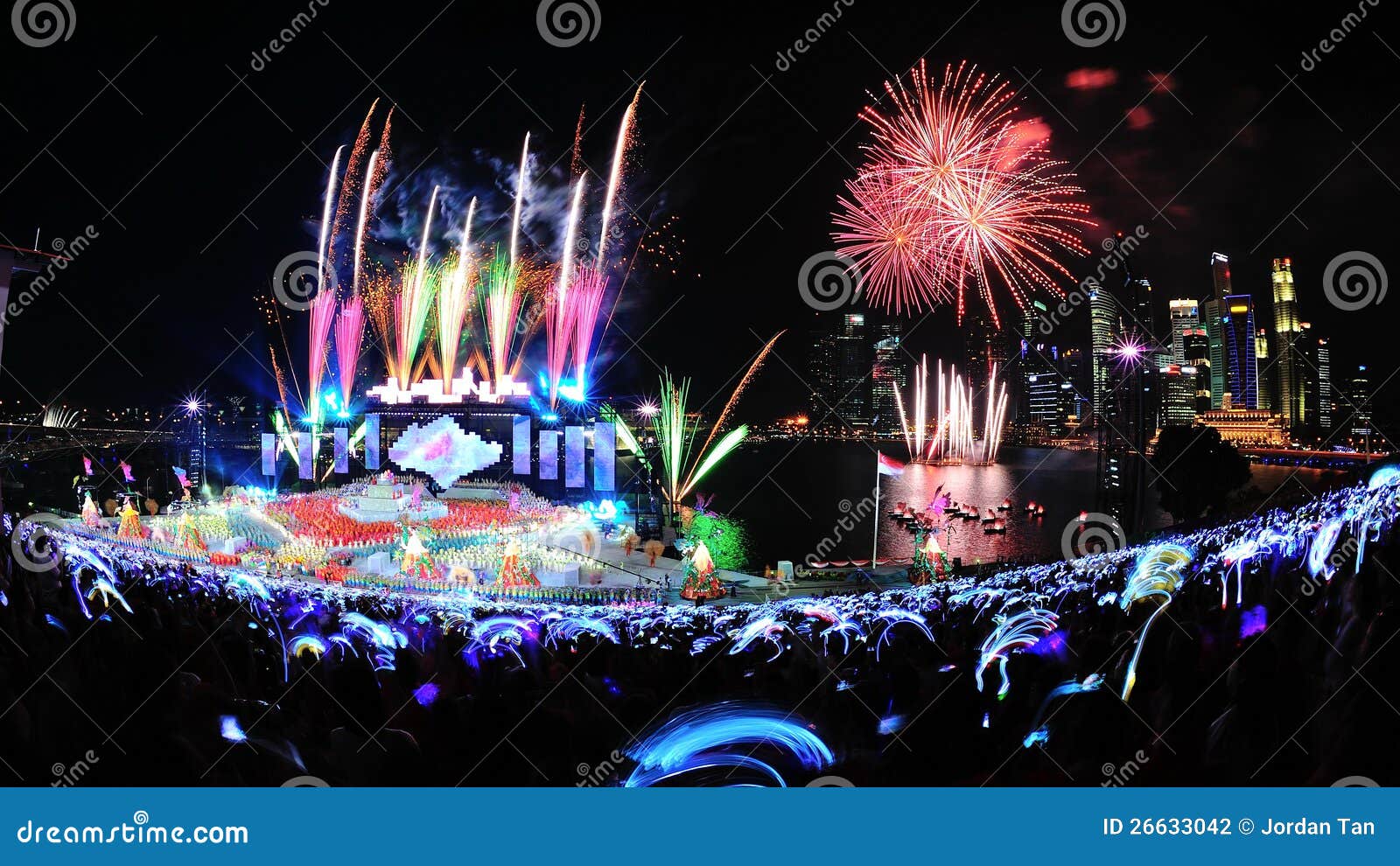 Fireworks Display during NDP 2012 Editorial Photography - Image of ...
