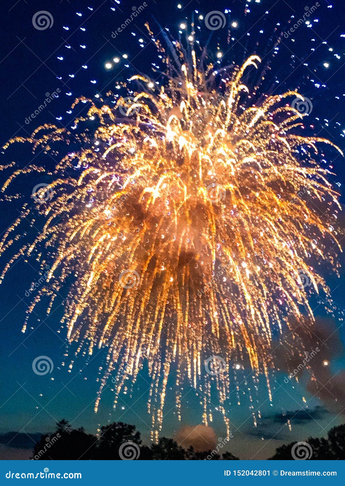 Golden Shower stock image. Image of golden, fireworks - 152042801