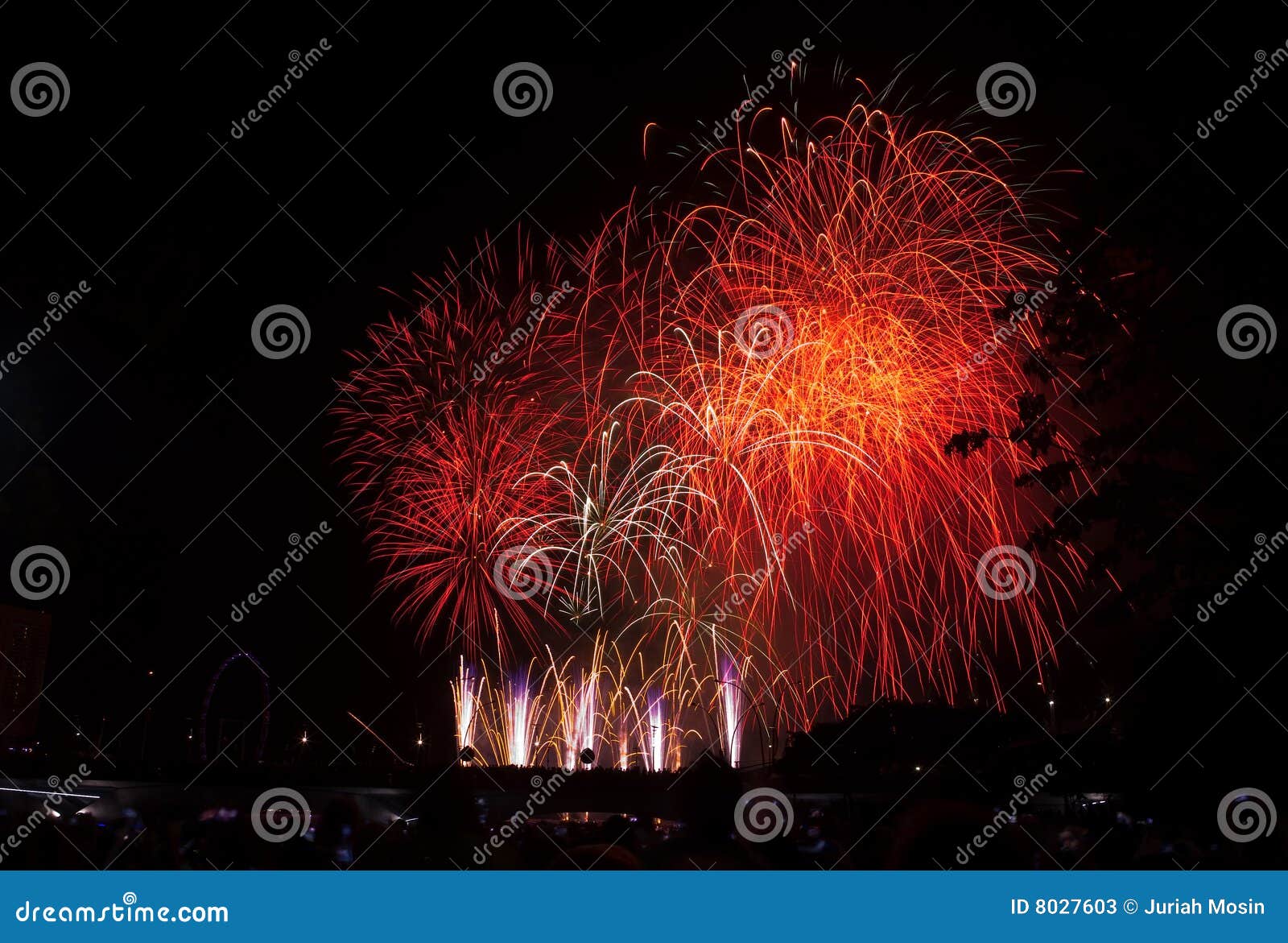 Fireworks Display To Welcome the New Year Stock Image - Image of smoke ...