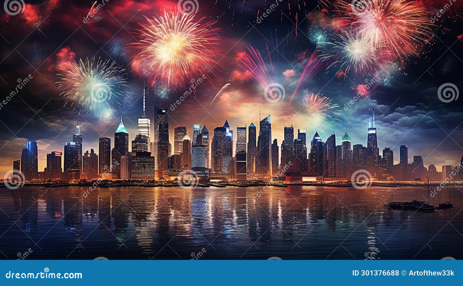 Fireworks Displays or Other Forms of Pyrotechnics. Stock Illustration ...