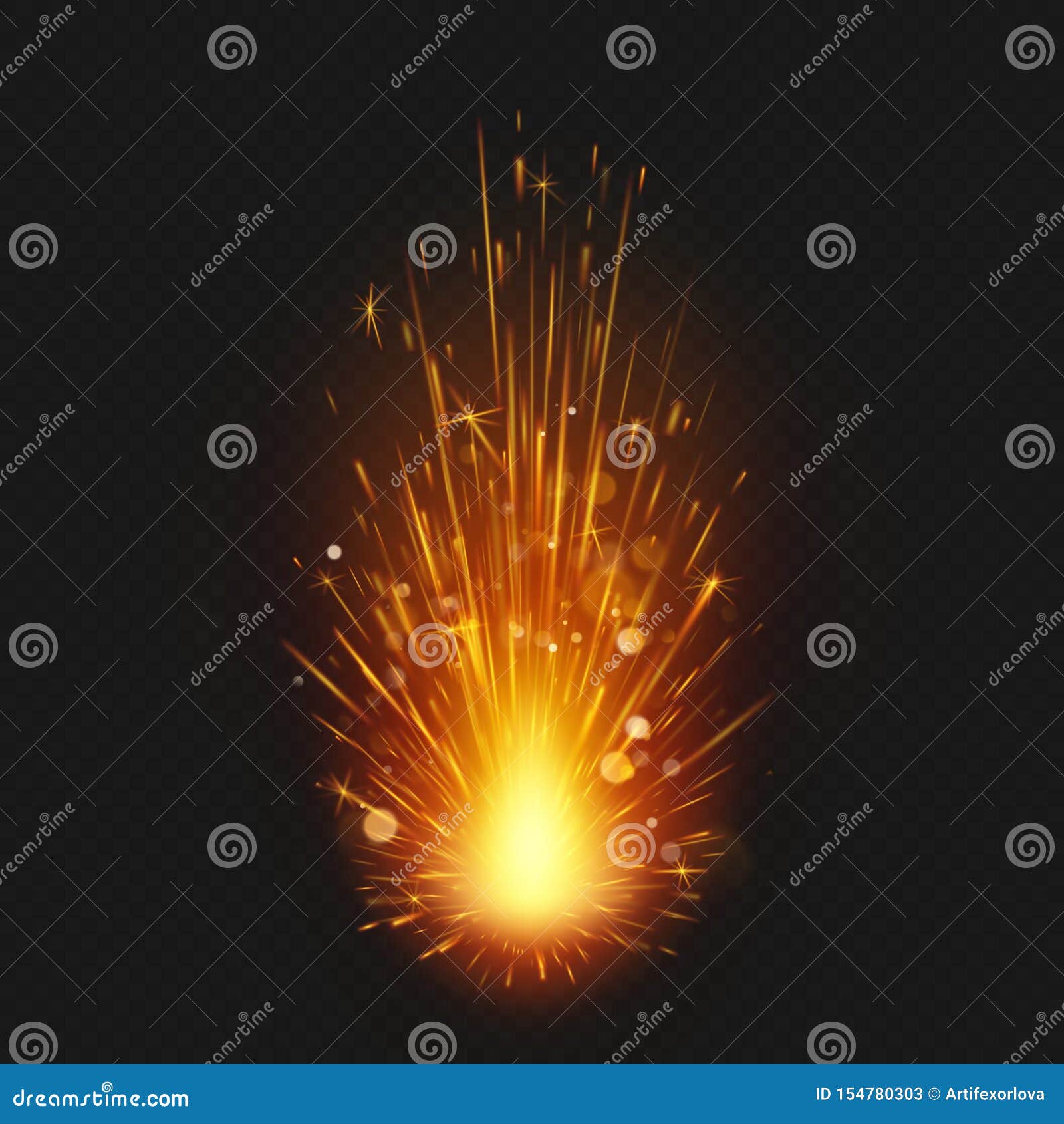 Fireworks Effect. Flying Sparks. Magic Motion Stock Vector ...