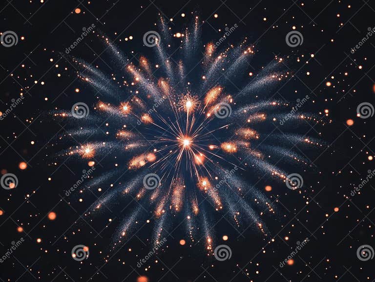 Fireworks Explode Across the Night Sky with Dazzling Light Trails ...