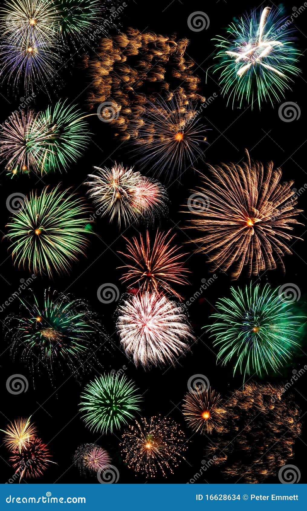 Fireworks explode overhead stock photo. Image of july - 16628634