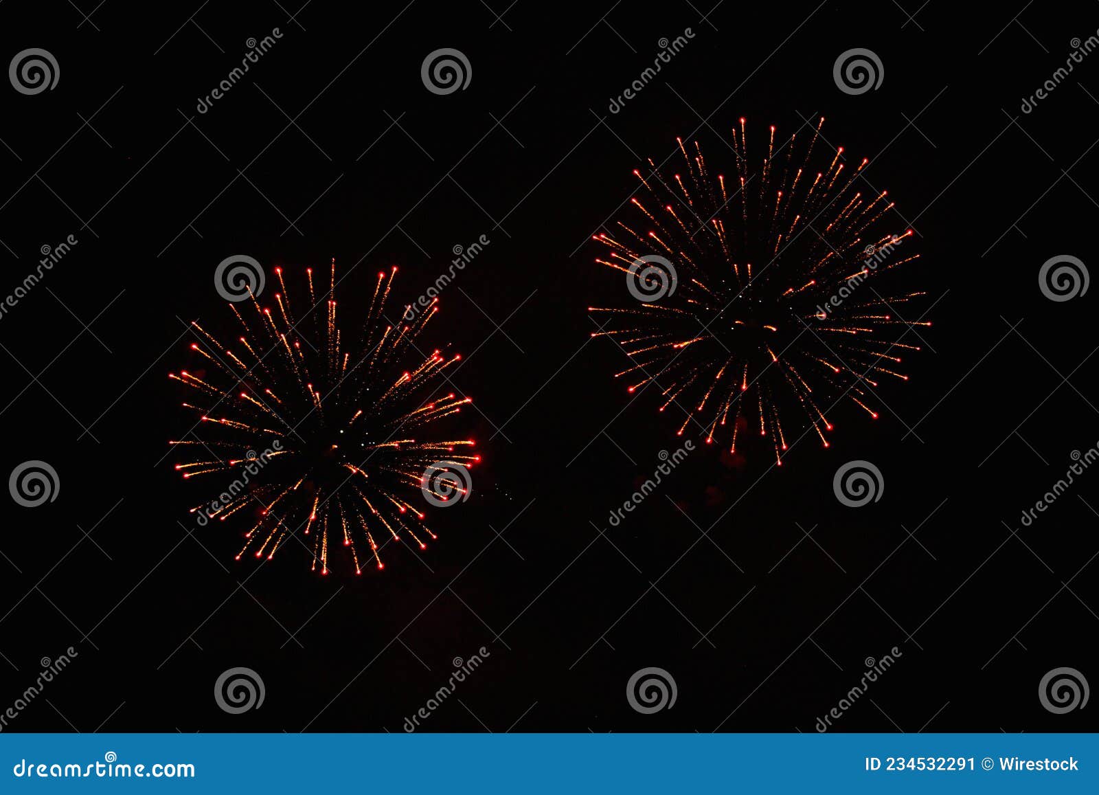 Fireworks Exploded in the Night Sky Stock Image - Image of bright ...