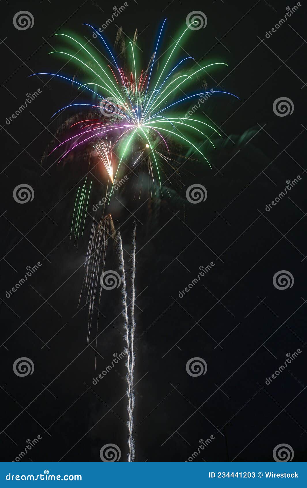 Fireworks Exploded in the Sky Stock Image - Image of flash, christmas ...