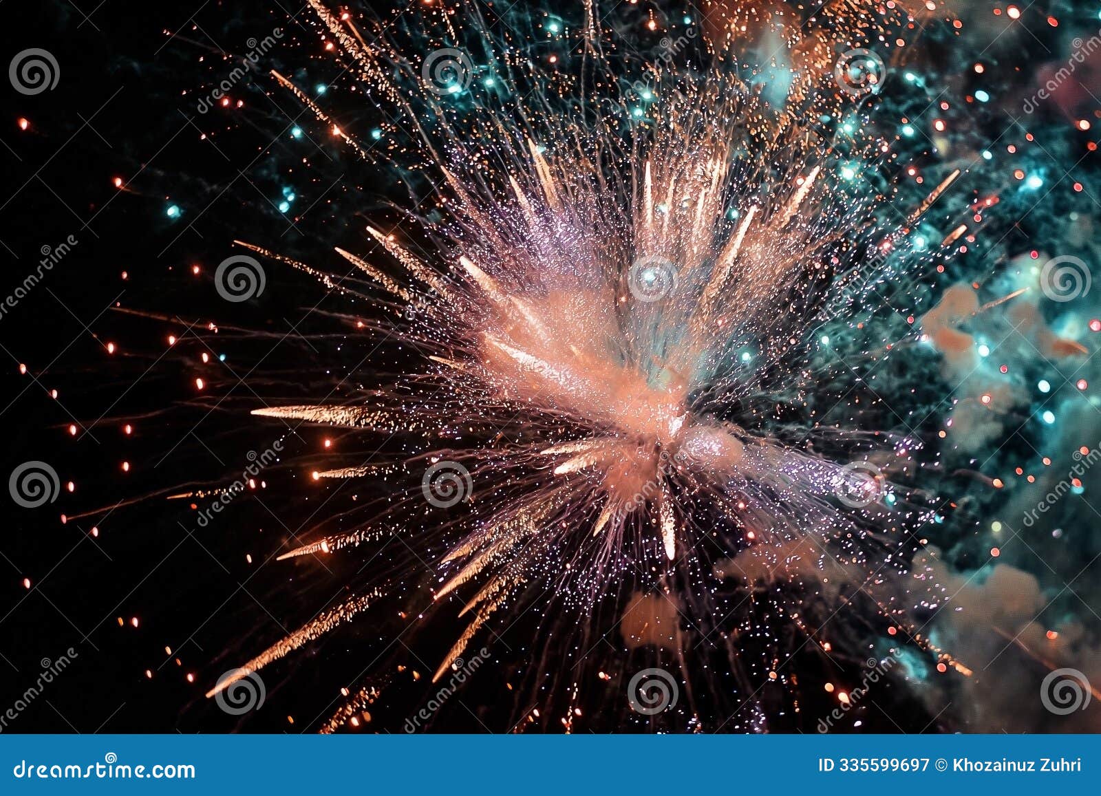 Fireworks Exploding on a Dark Sky Fireworks on Black Background ...