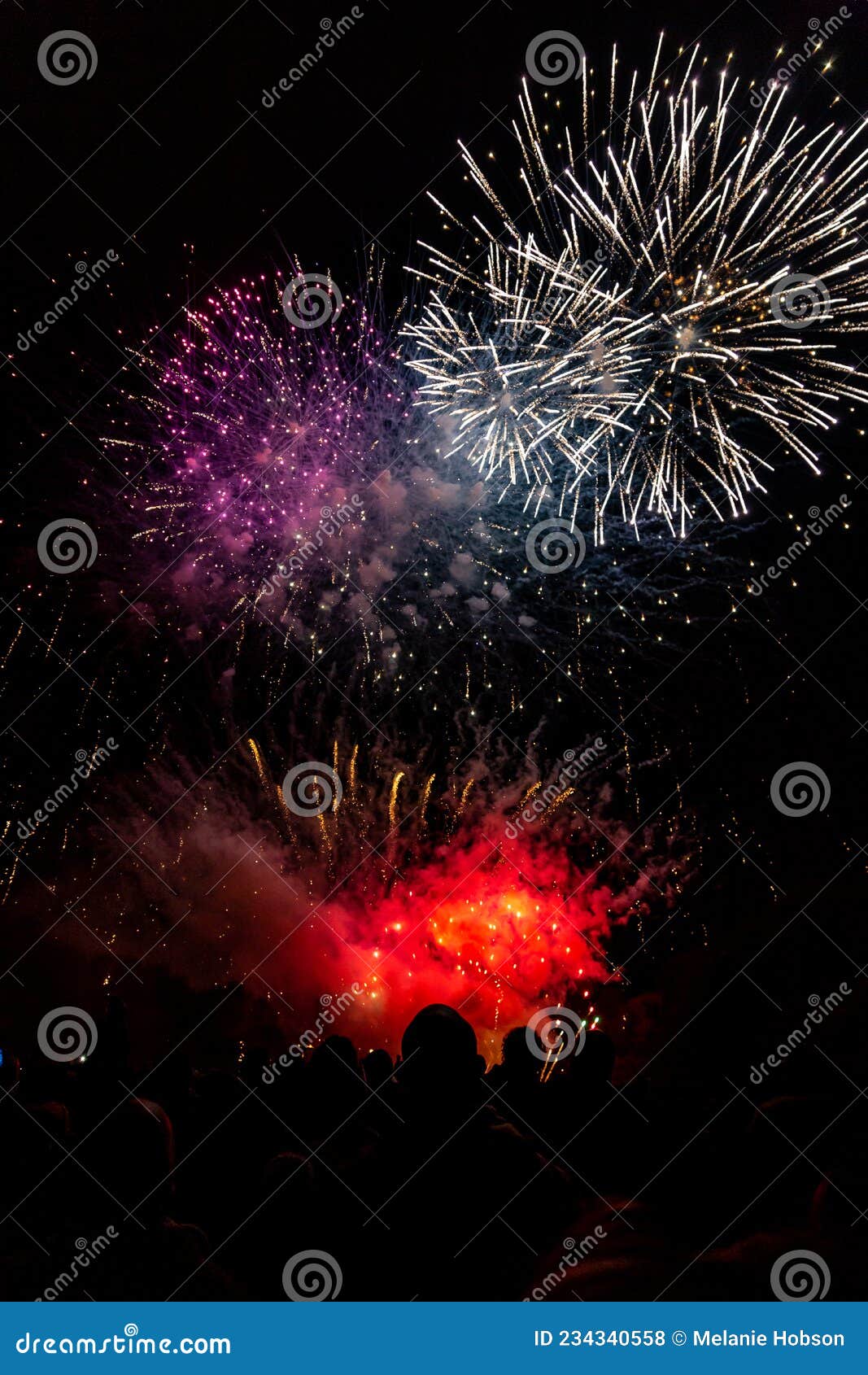 Fireworks Exploding at a Firework Display Stock Photo - Image of lewes ...