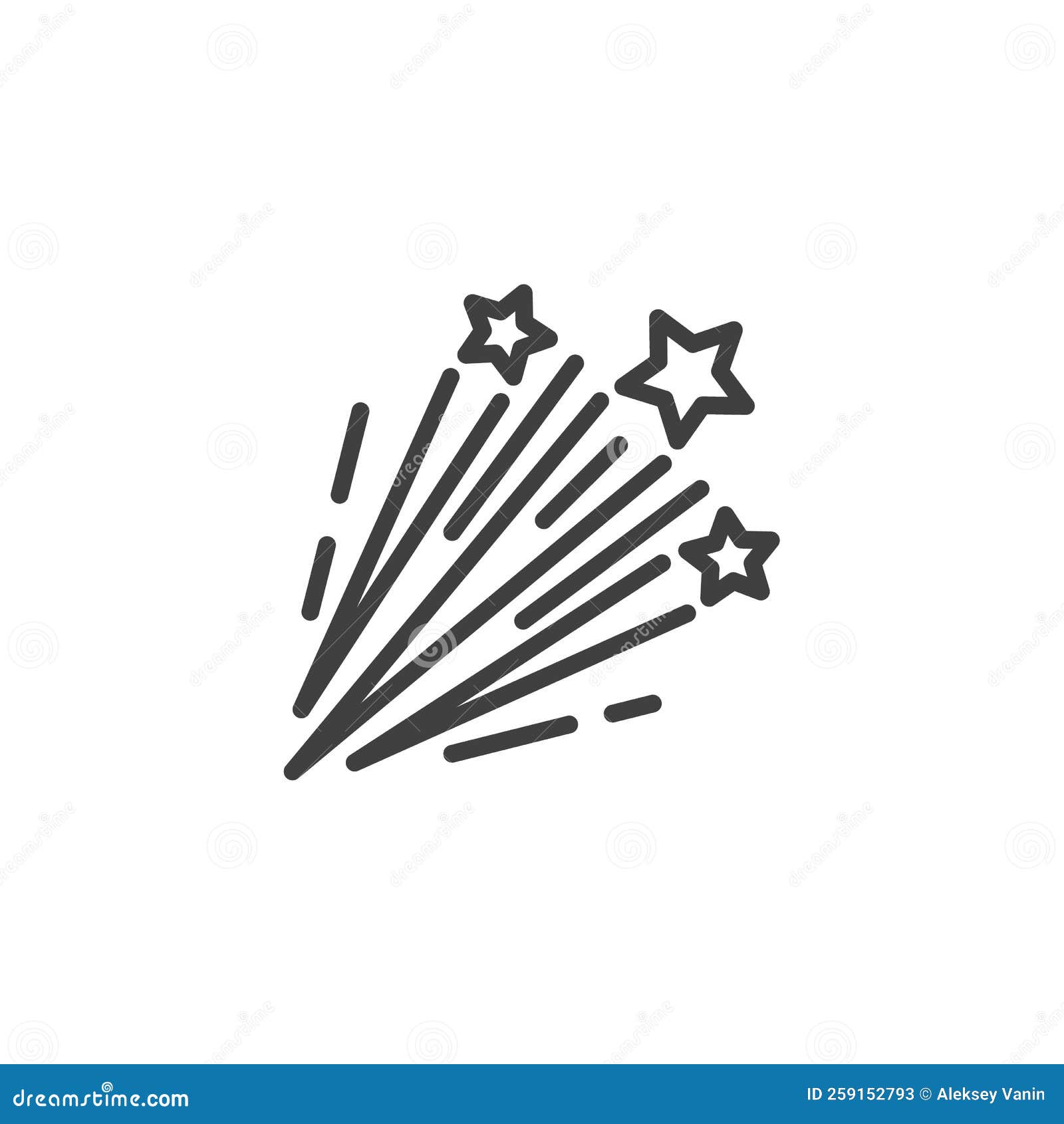 Fireworks Exploding Line Icon Stock Vector - Illustration of perfect ...