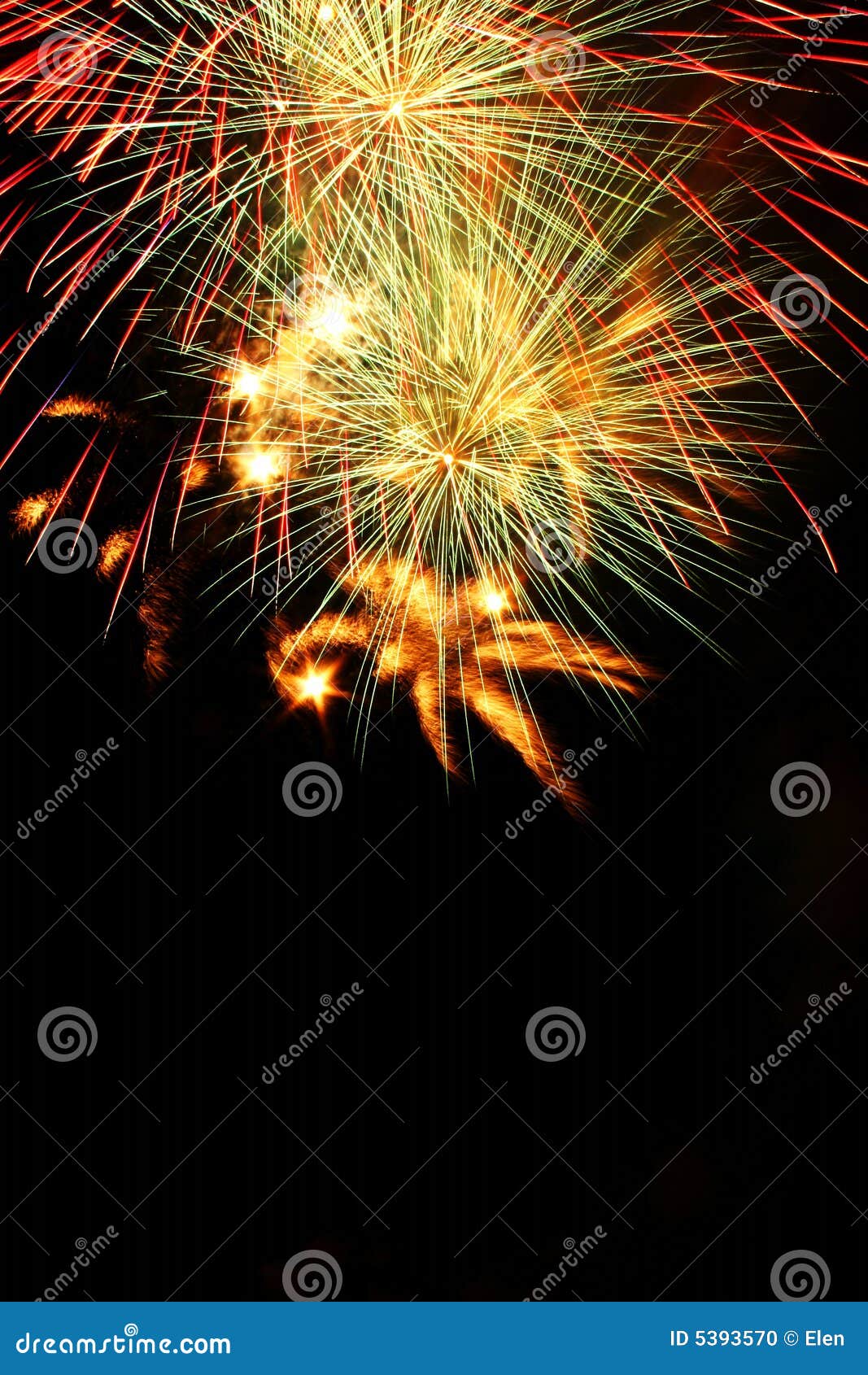 Fireworks Exploding at Night Stock Photo - Image of night, colorful ...