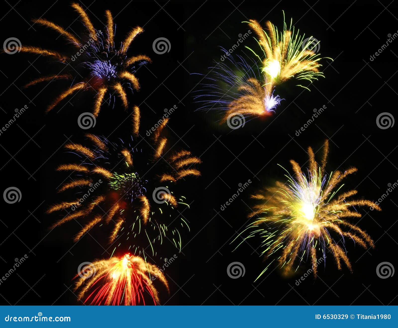 Fireworks exploding in sky stock image. Image of colourful - 6530329