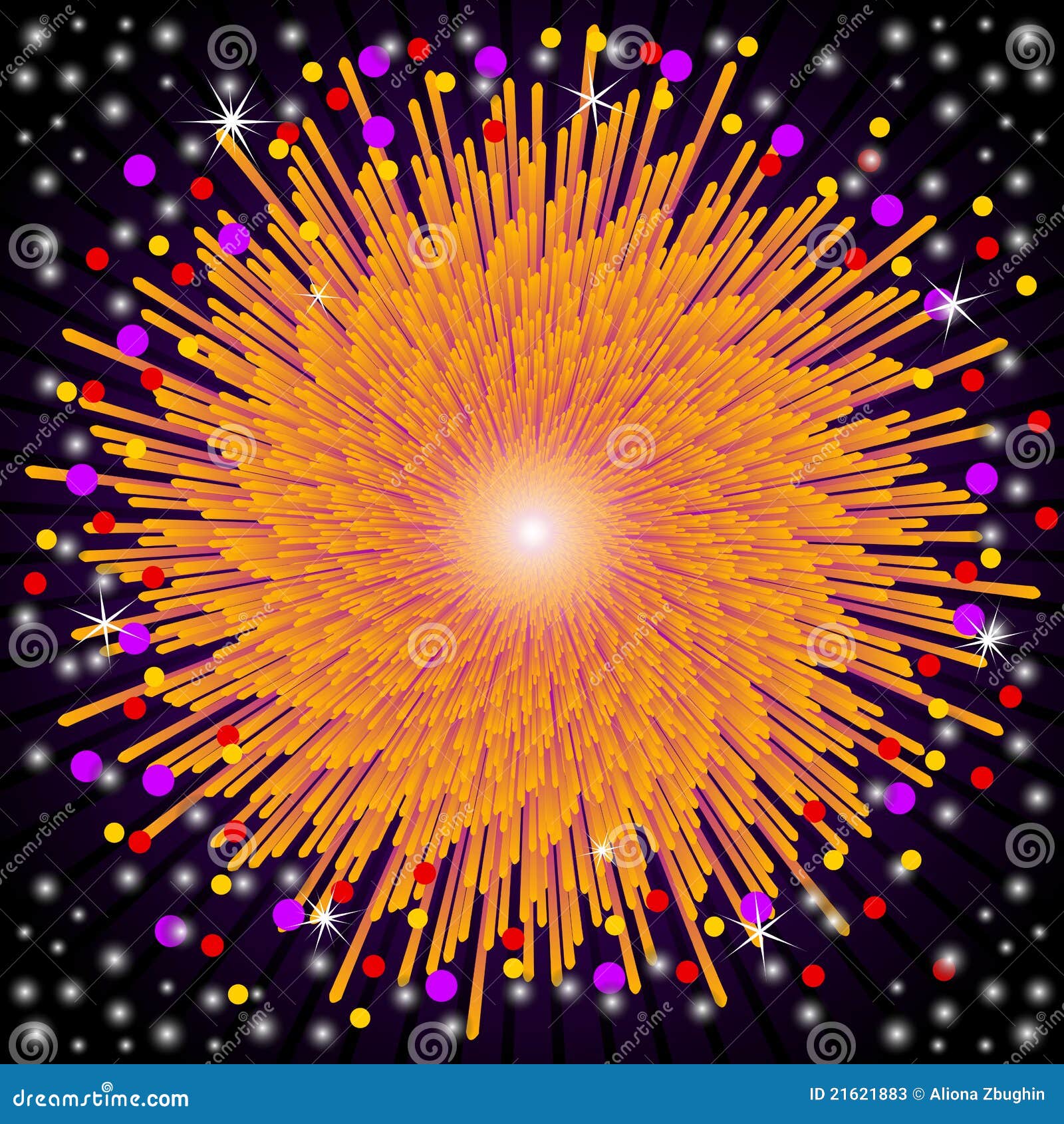 Fireworks Explosion Cartoon Vector | CartoonDealer.com #21621883