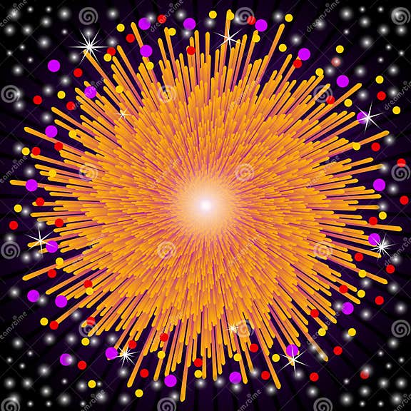 Fireworks explosion stock vector. Illustration of bomb - 21621883