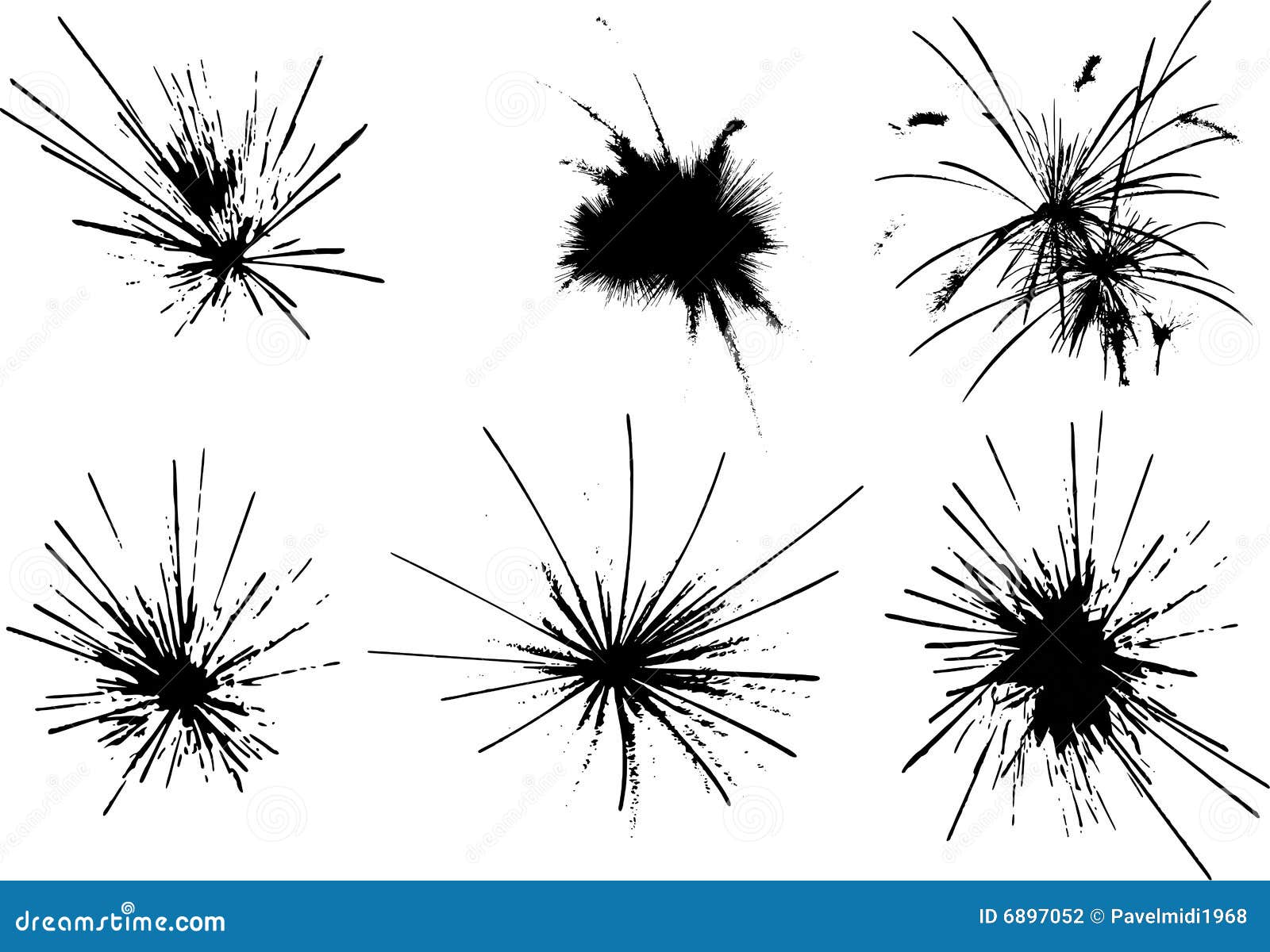 Fireworks explosions stock vector. Illustration of graphic - 6897052