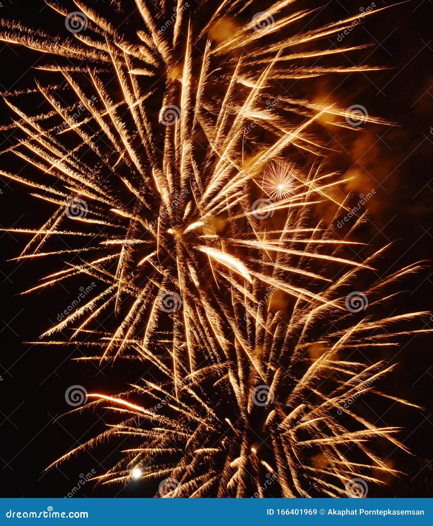 Fireworks Explosive on Dark Sky in Night Stock Image - Image of ...