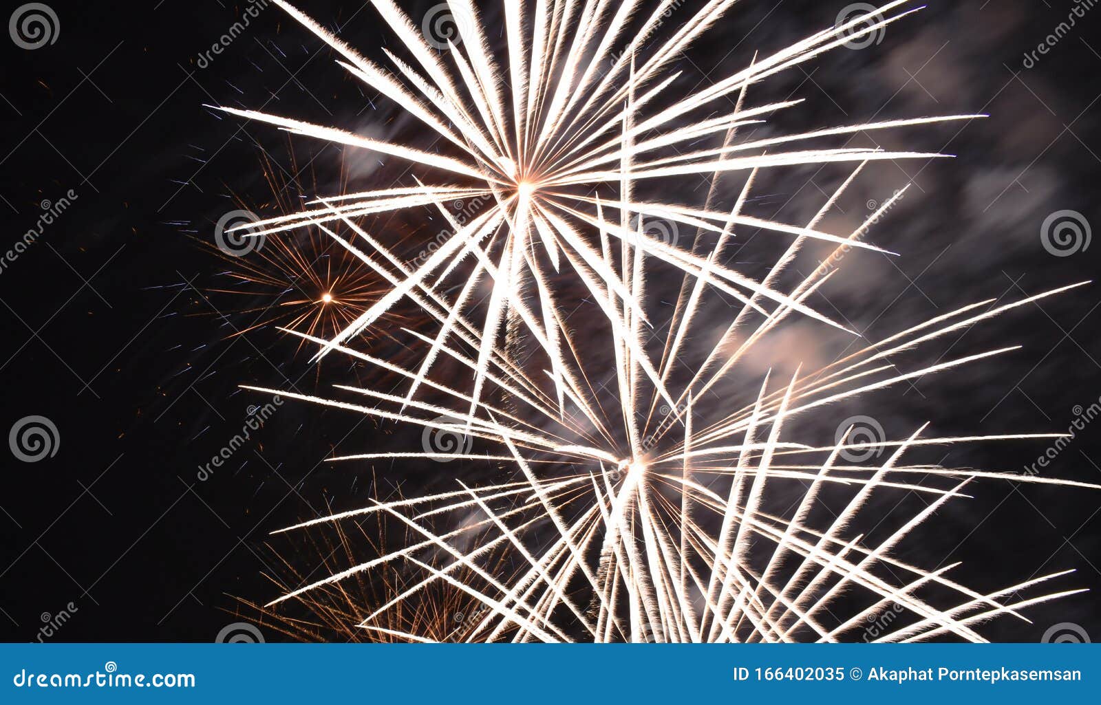 Fireworks Explosive on Dark Sky in Night Stock Image - Image of black ...