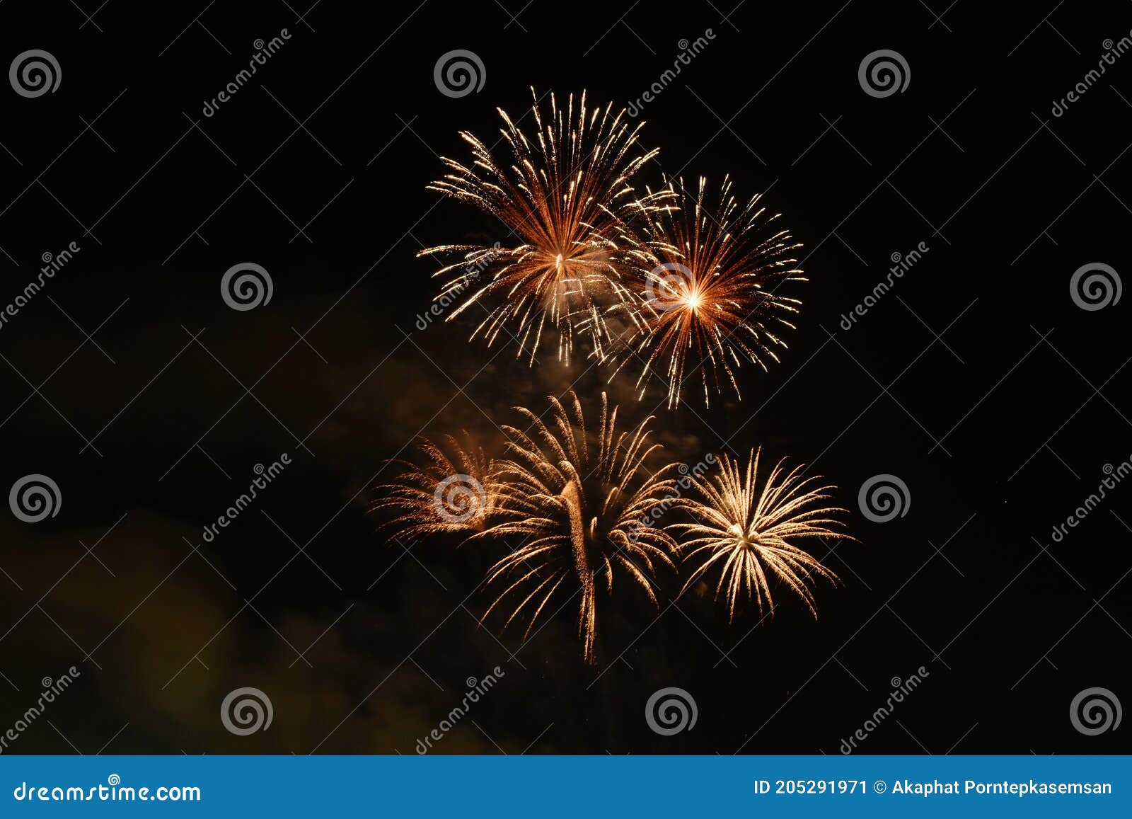 Fireworks Explosive on Dark Sky in Night Stock Image - Image of dark ...