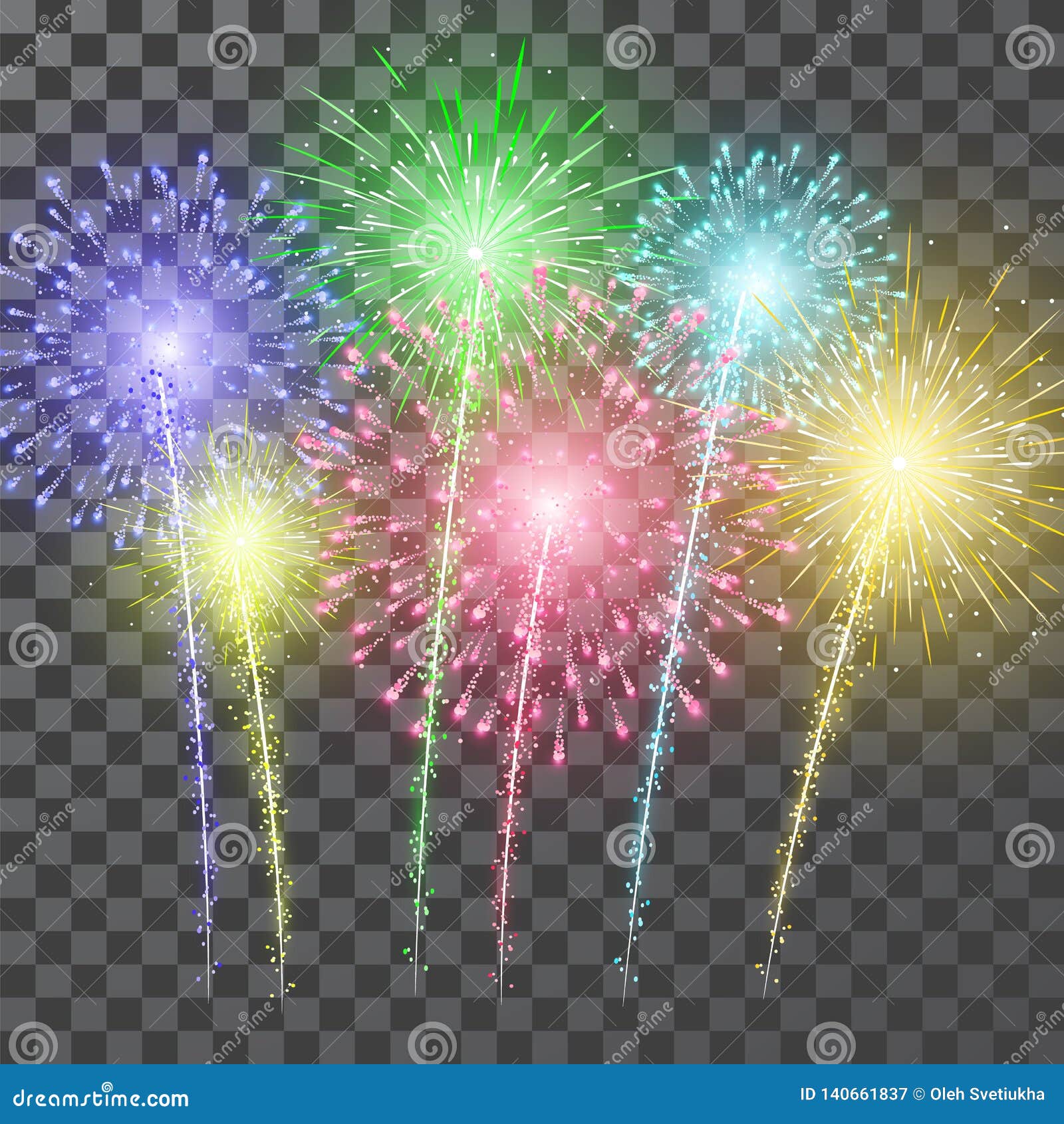Fireworks. Festival Colorful Firework Stock Vector - Illustration of ...