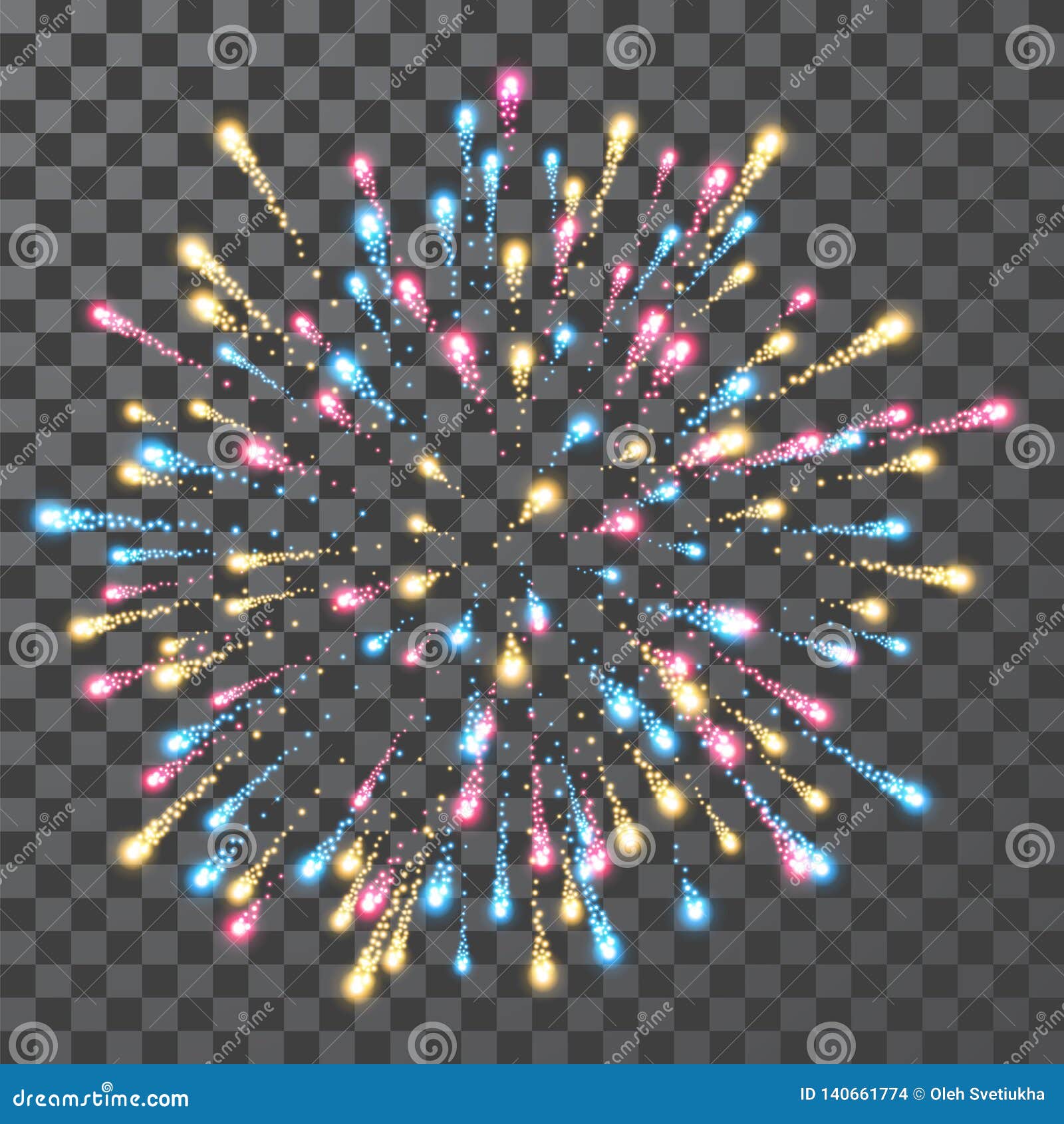 Fireworks. Festival Colorful Firework. Vector Llustration On ...