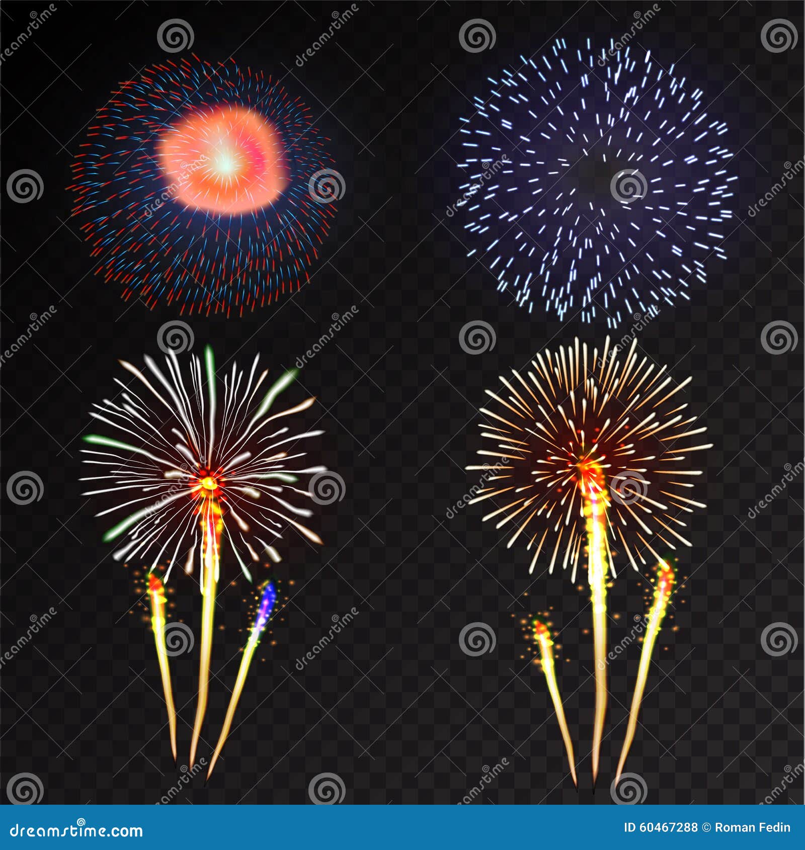 Fireworks Festive Bursting Sparkling Vector Stock Vector - Illustration ...