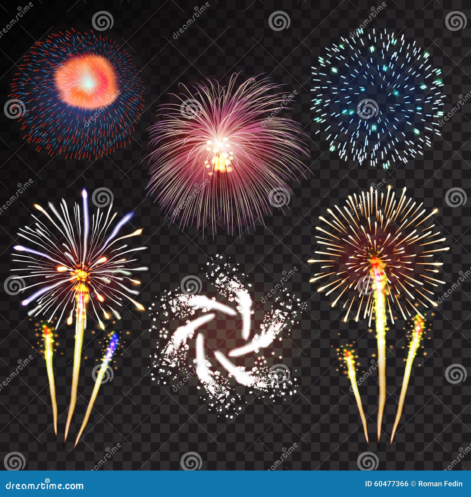 Fireworks Festive Bursting Sparkling Vector Stock Vector - Illustration ...