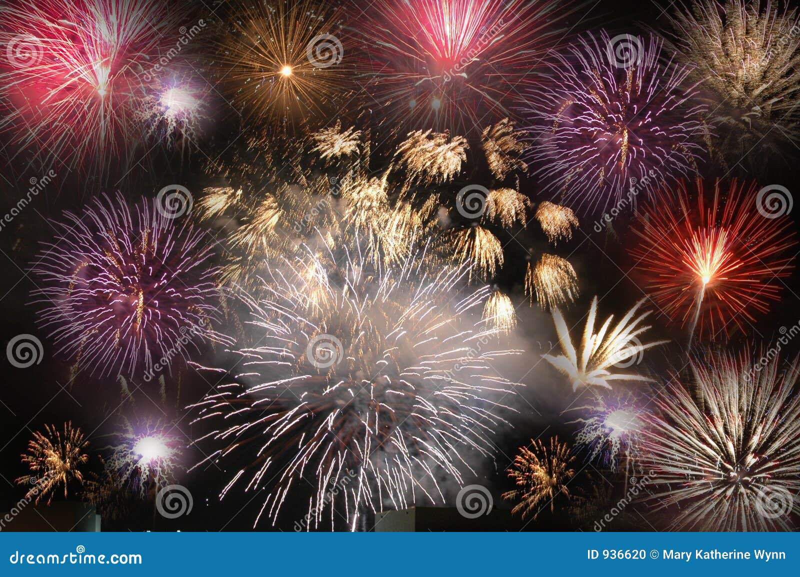 Fireworks finale stock photo. Image of festival, golden - 936620