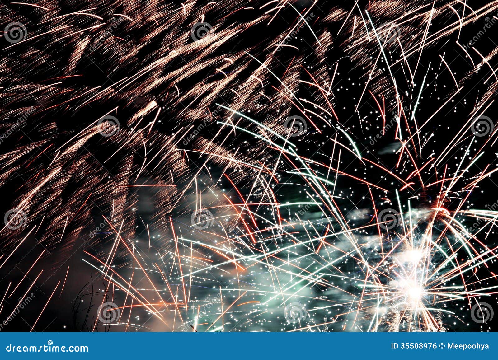 Fireworks or Firecracker in the Darkness. Stock Photo - Image of ...