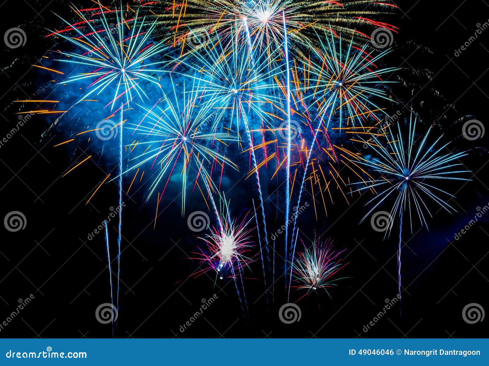 Fireworks stock photo. Image of fire, fireball, display - 49046046