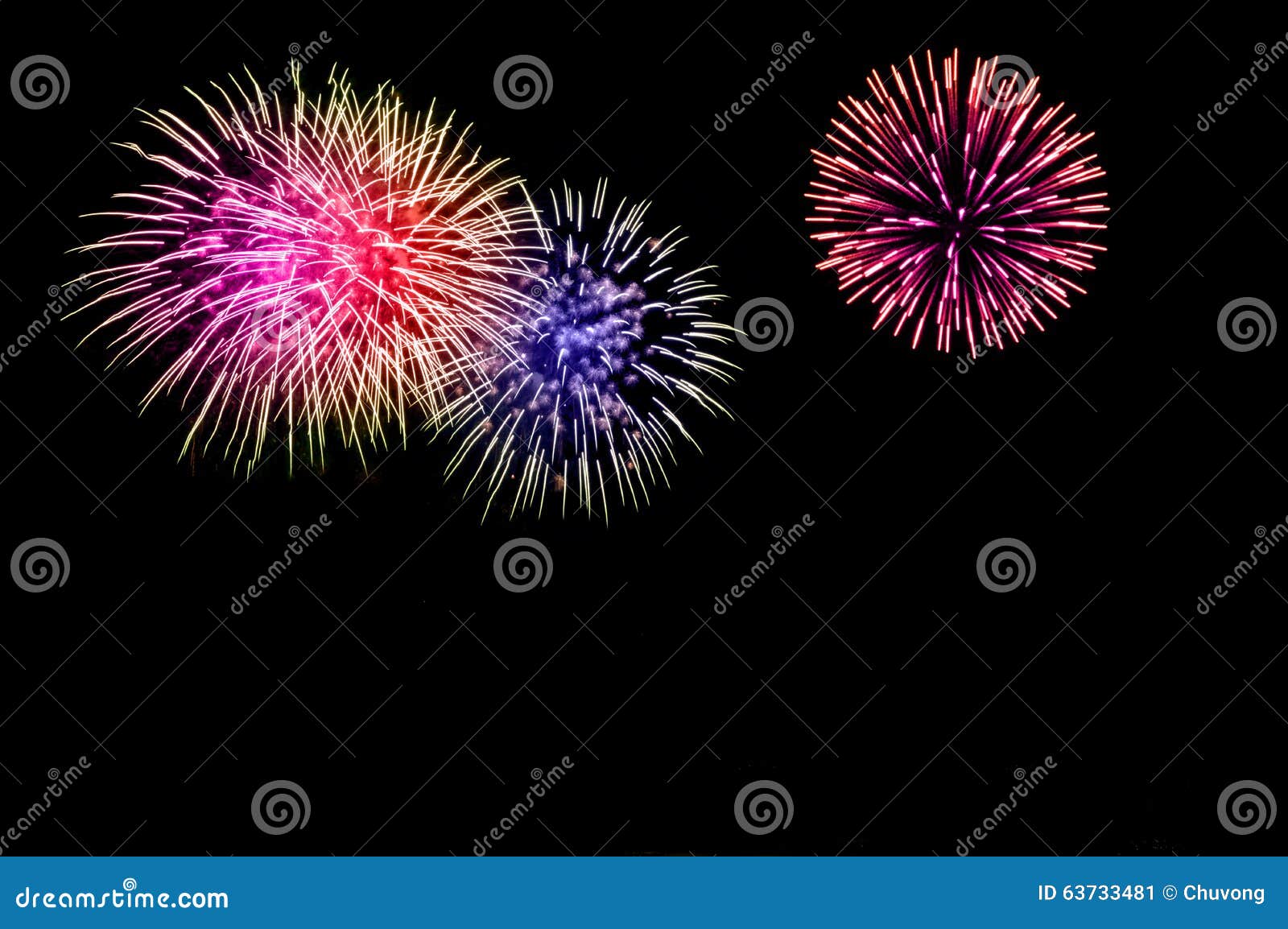 Fireworks stock image. Image of festival, blue, black - 63733481