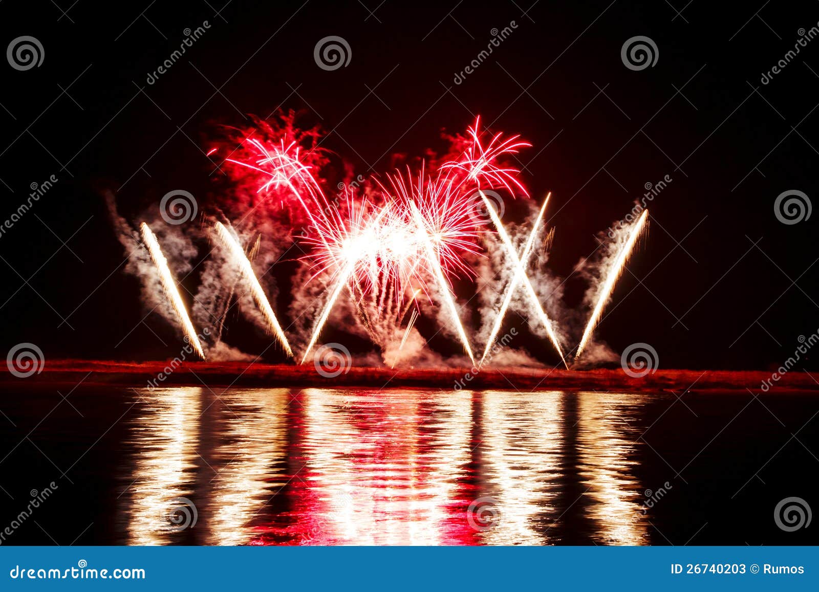 Fireworks Flash in the Black Sky Stock Image - Image of background ...
