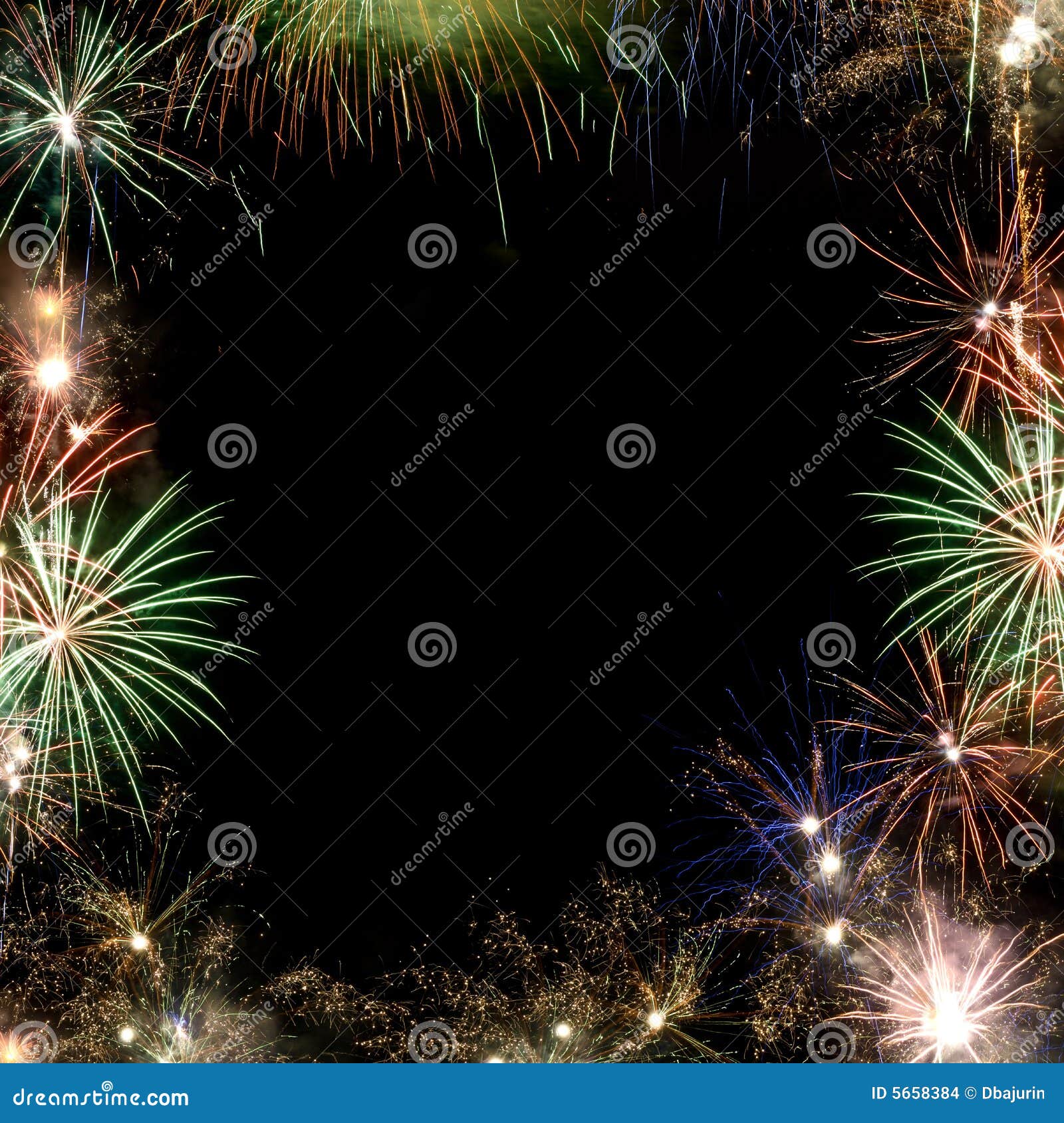 Fireworks frame stock photo. Image of happiness, dark - 5658384