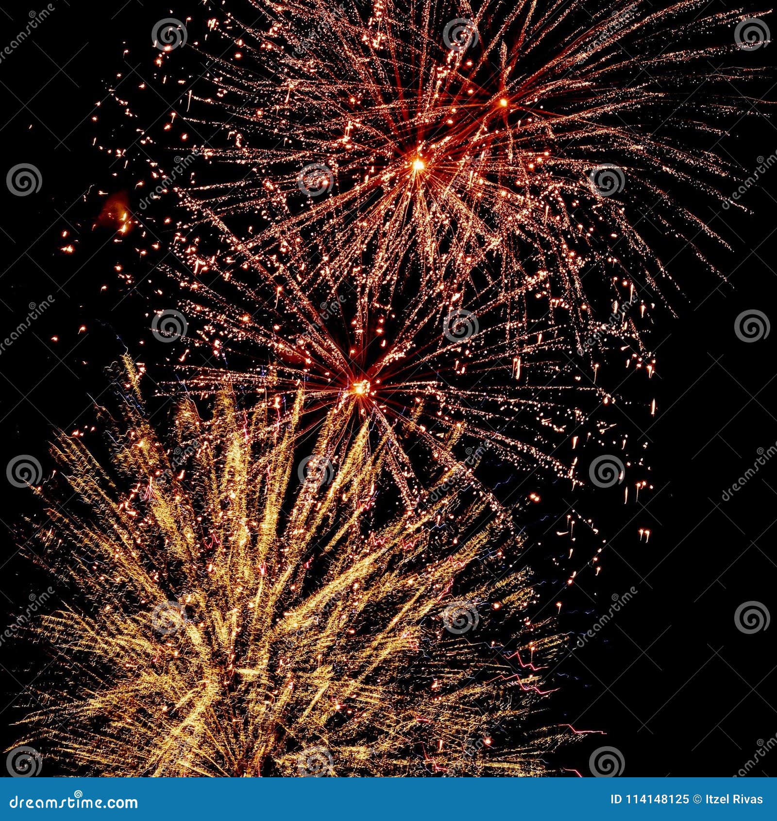 Fireworks stock image. Image of artificiales, fireworks - 114148125