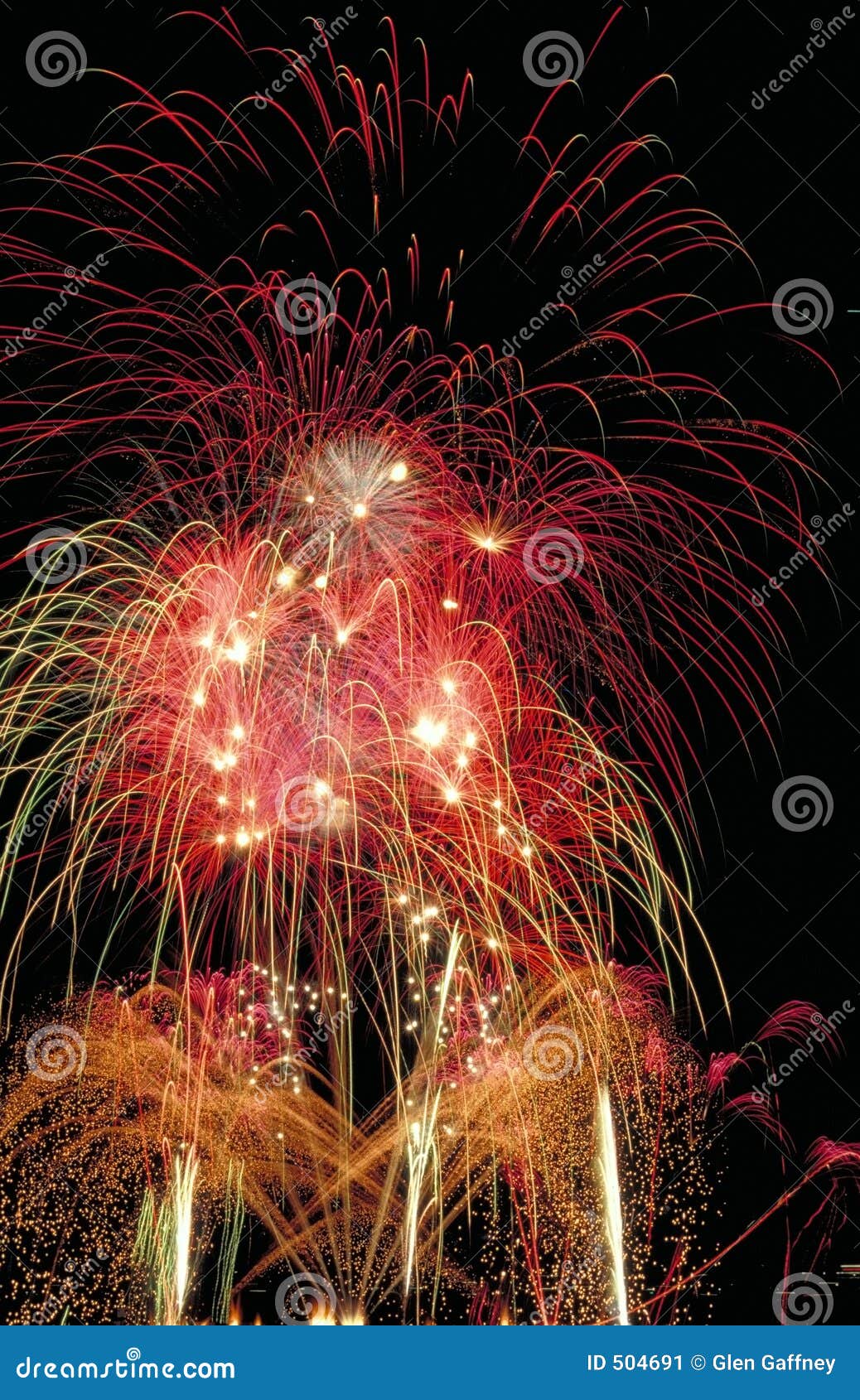 Fireworks galore stock image. Image of sporting, night - 504691
