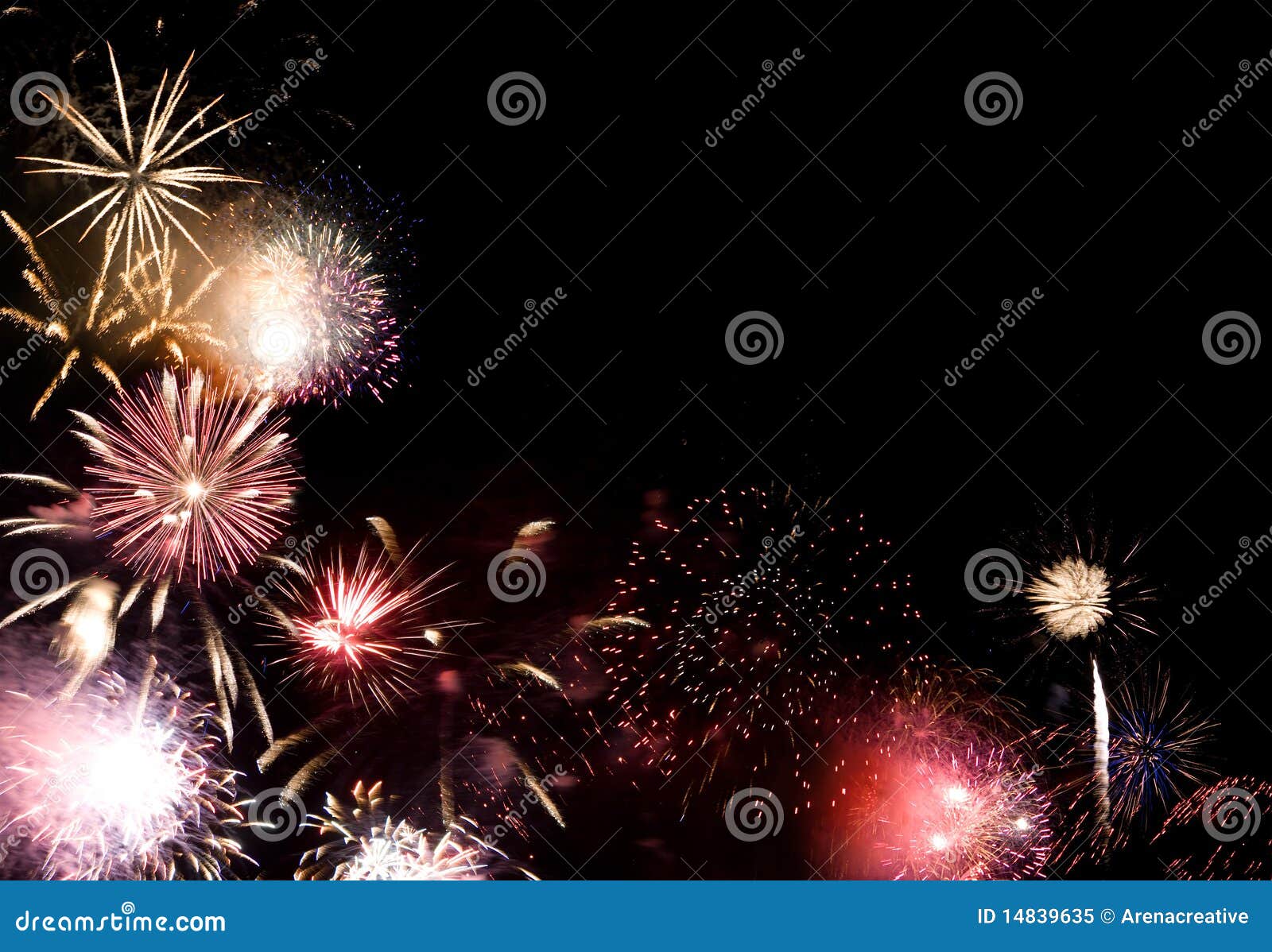 Fireworks Grand Finale stock image. Image of finale, copyspace - 14839635