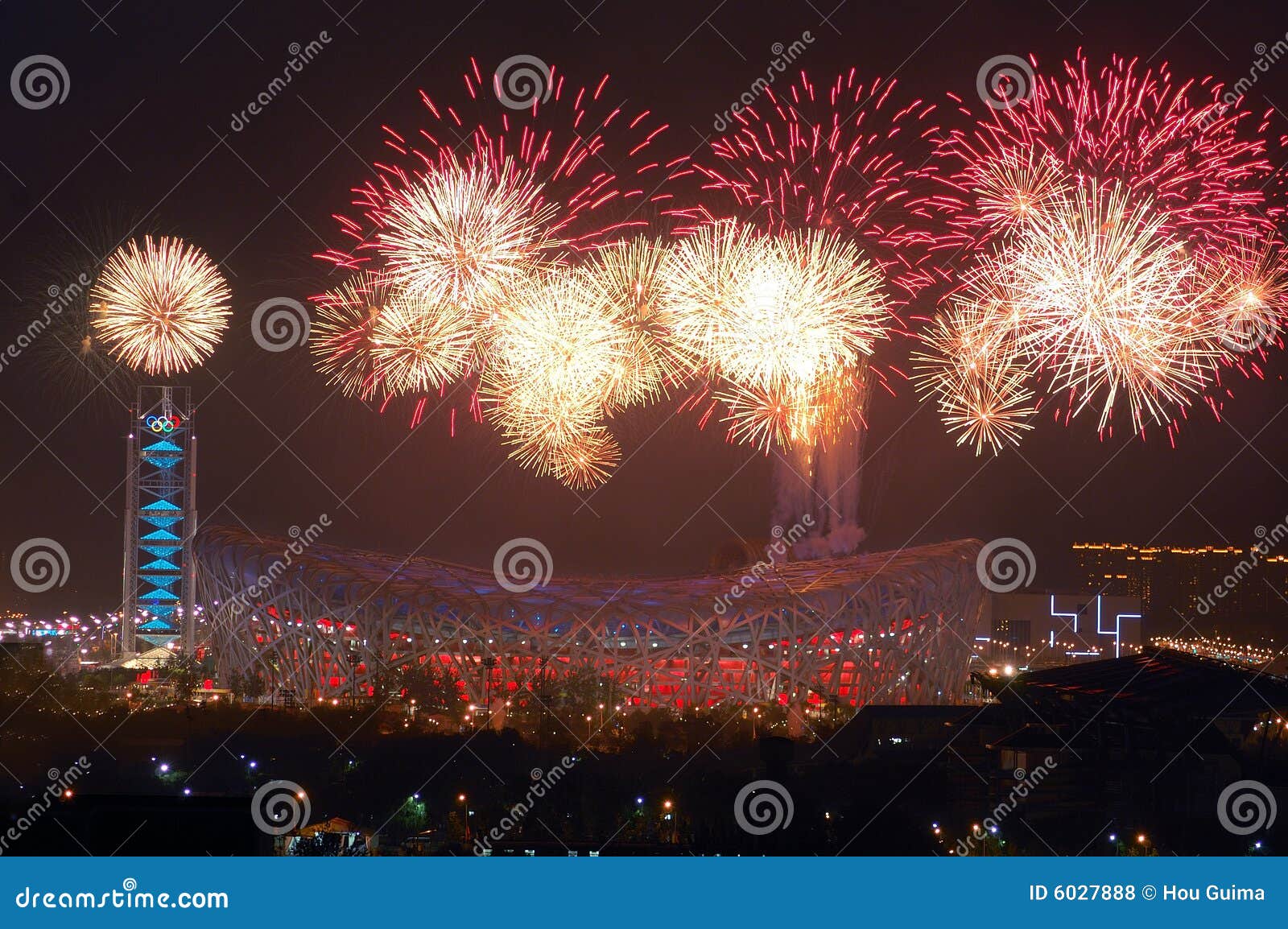 Fireworks Highlight Beijing Olympics Opening Cerem Editorial Stock ...