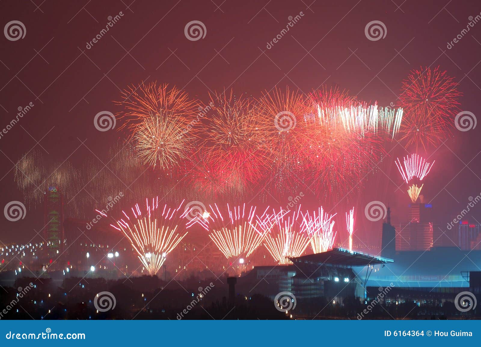 Fireworks Highlight Beijing Olympics Opening Cerem Editorial Image ...