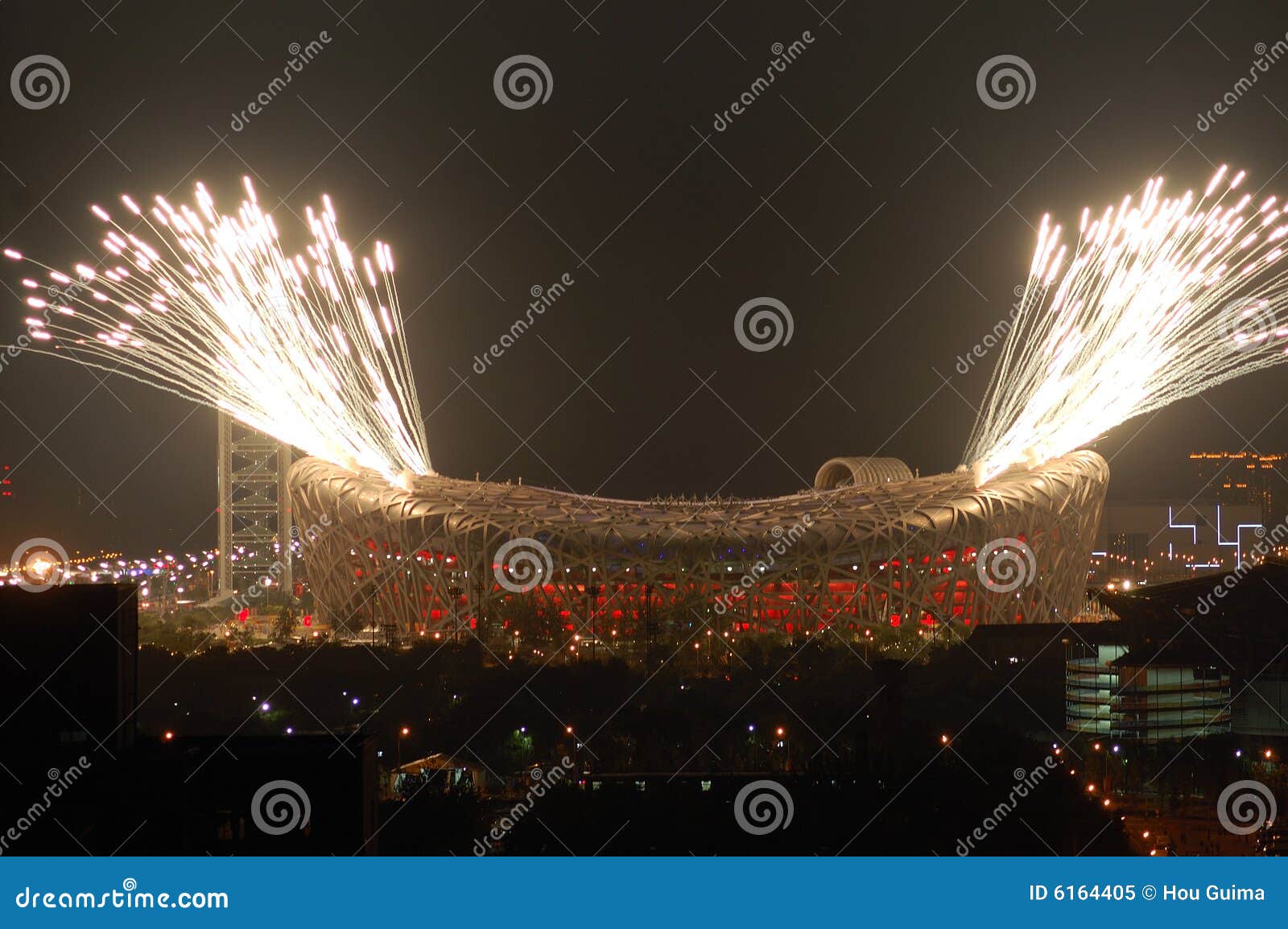 Fireworks Highlight Beijing Olympics Opening Cerem Editorial Image ...