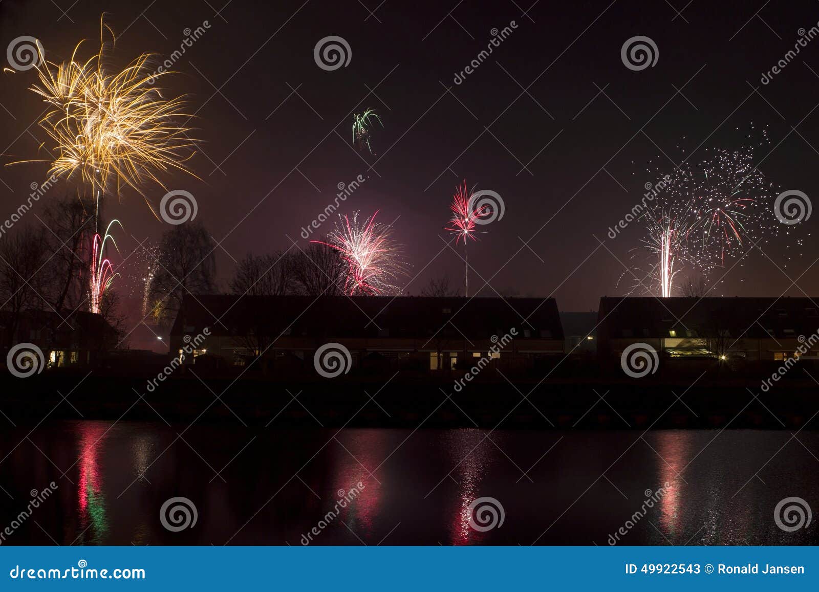 Fireworks in Hoogeveen, Netherlands Editorial Stock Photo - Image of ...